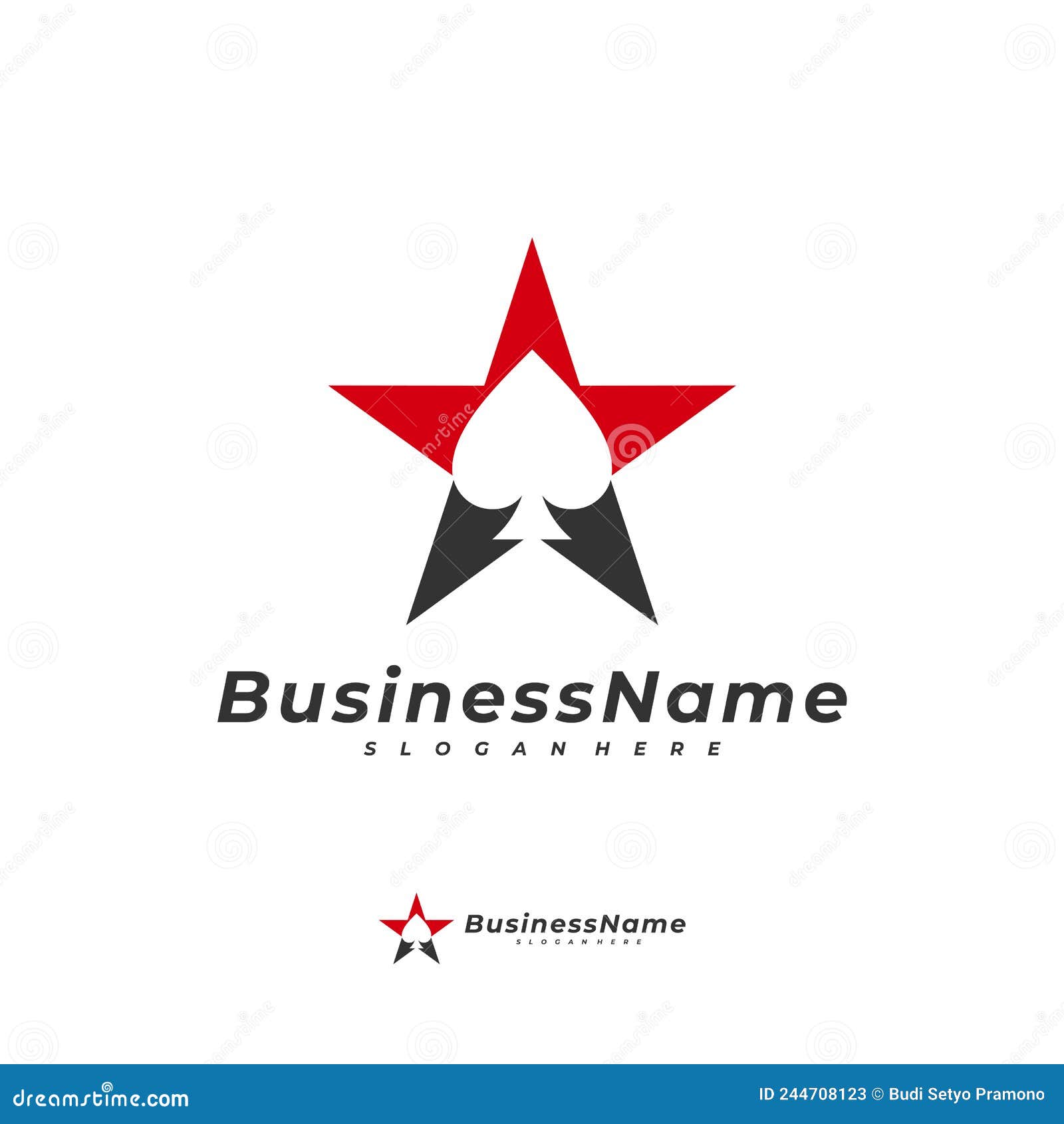 Poker Star Logo Vector Template, Creative Gambling Logo Design Concept ...