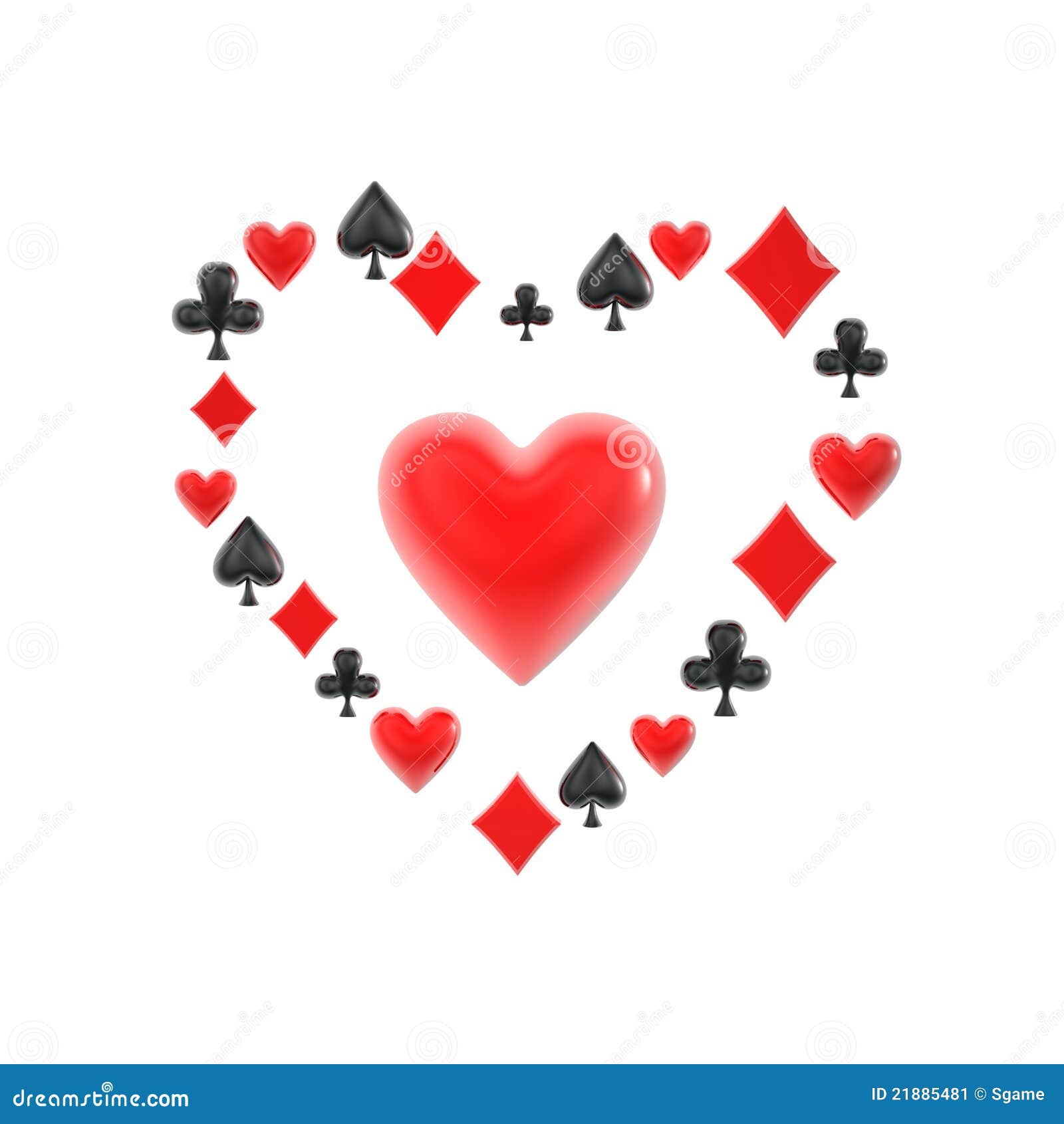 Poker suit heart symbols stock illustration. Illustration of card ...