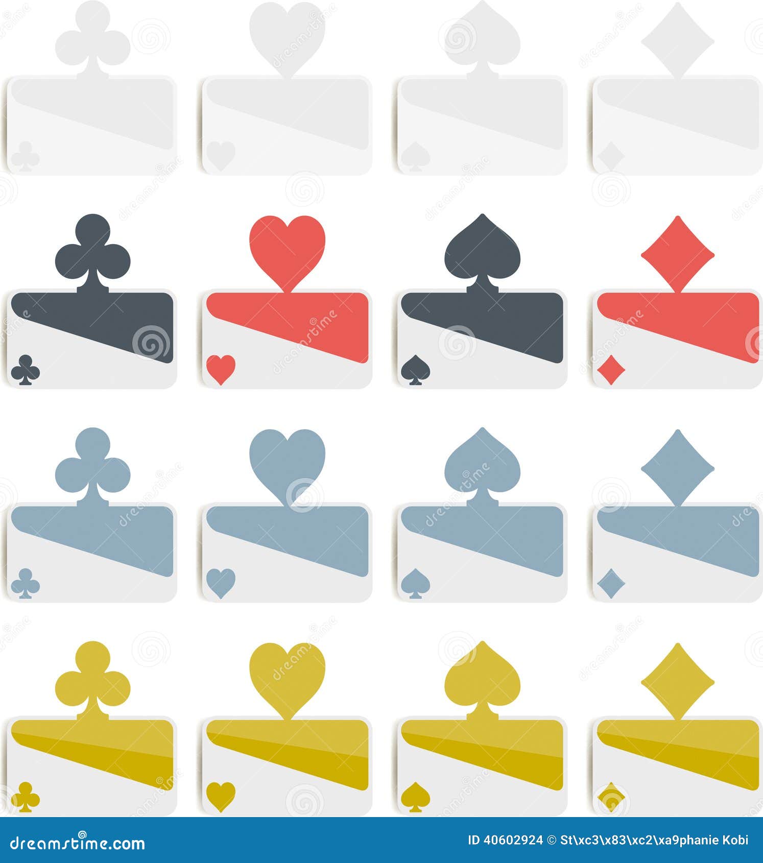 Poker Symbols And Map, Vecto Cartoon Vector | CartoonDealer.com #44981317