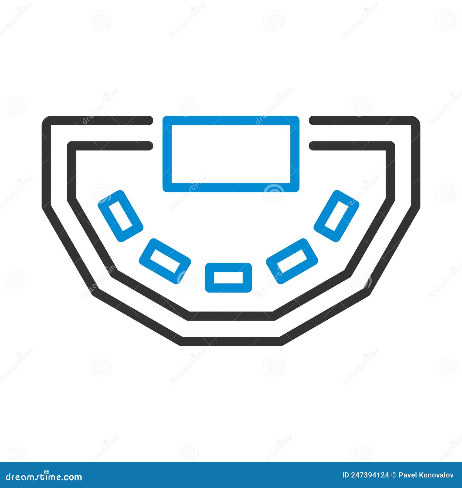 Poker Table Icon stock vector. Illustration of deck - 247394124