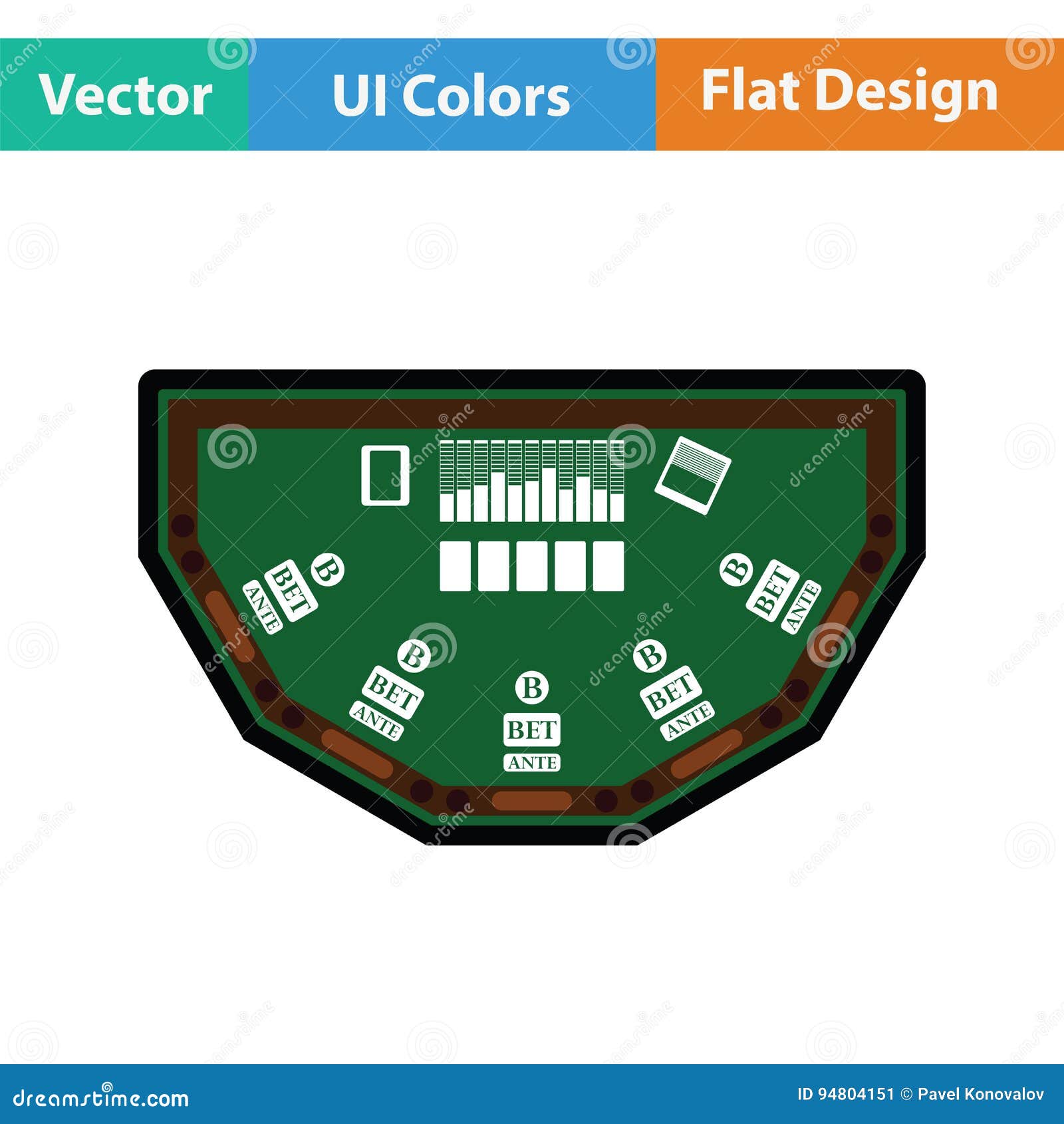 Poker table icon stock vector. Illustration of risk, chip - 94804151