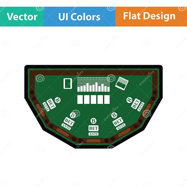 Poker table icon stock vector. Illustration of risk, chip - 94804151