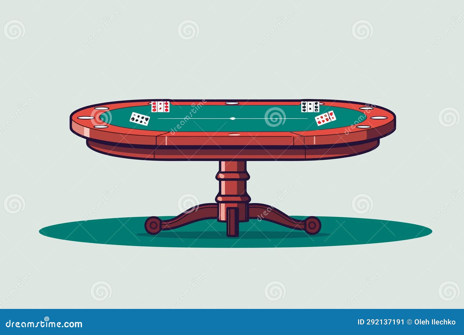 Poker Table Vector Flat Minimalistic Isolated Vector Style Illustration ...
