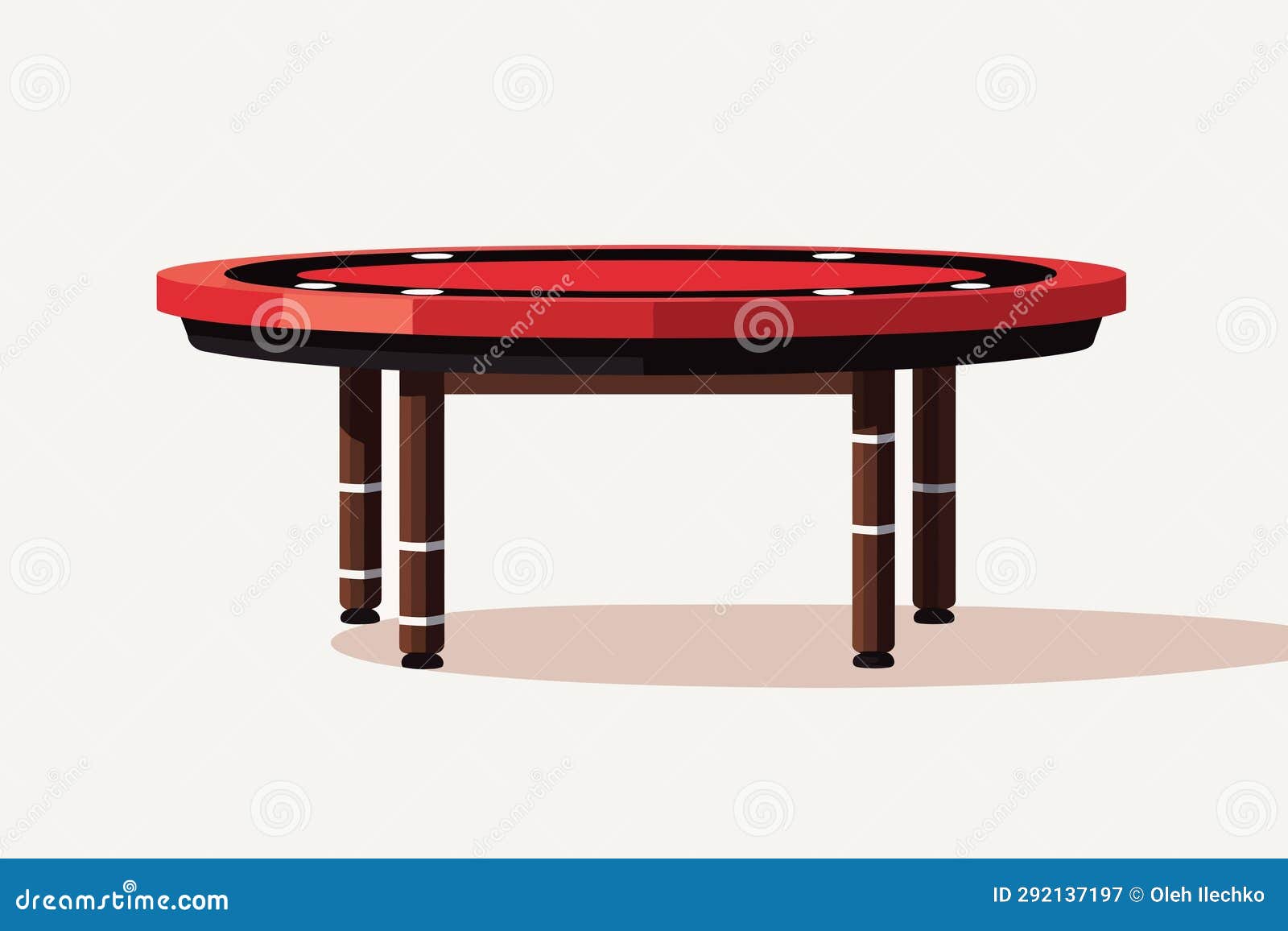 Poker Table Vector Flat Minimalistic Isolated Vector Style Illustration ...