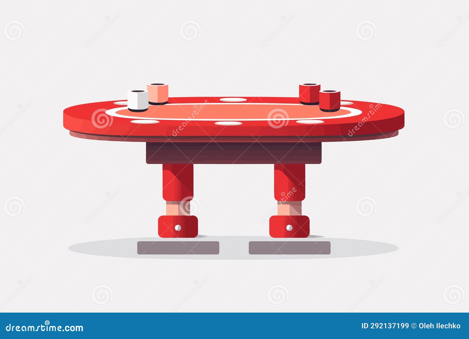 Poker Table Vector Flat Minimalistic Isolated Vector Style Illustration ...