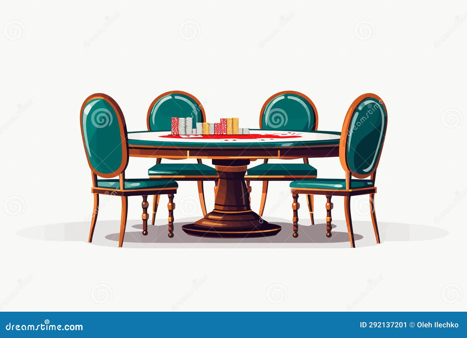 Poker Table Vector Flat Minimalistic Isolated Vector Style Illustration ...