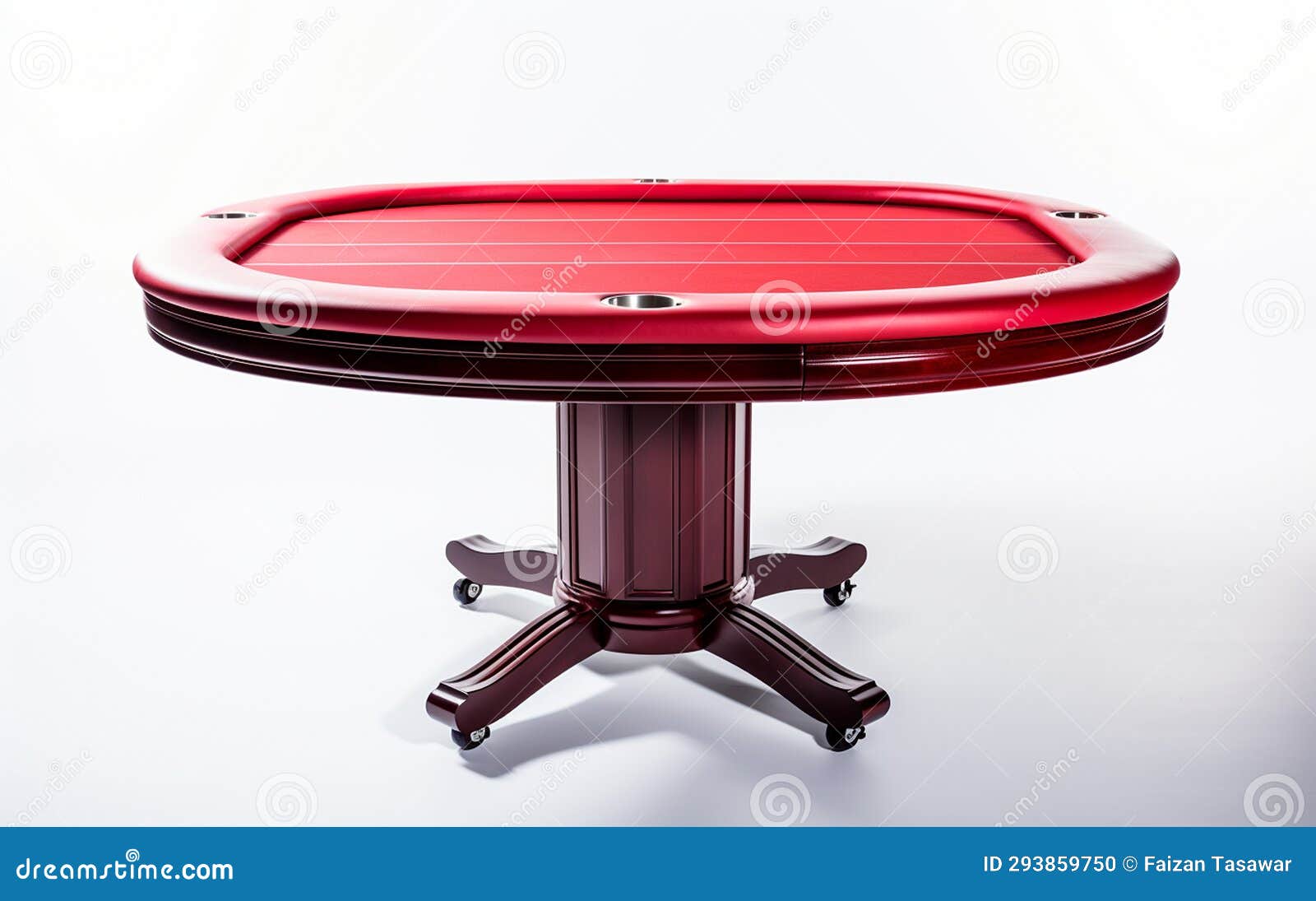 Poker Table on a White Background -Generative Ai Stock Illustration ...