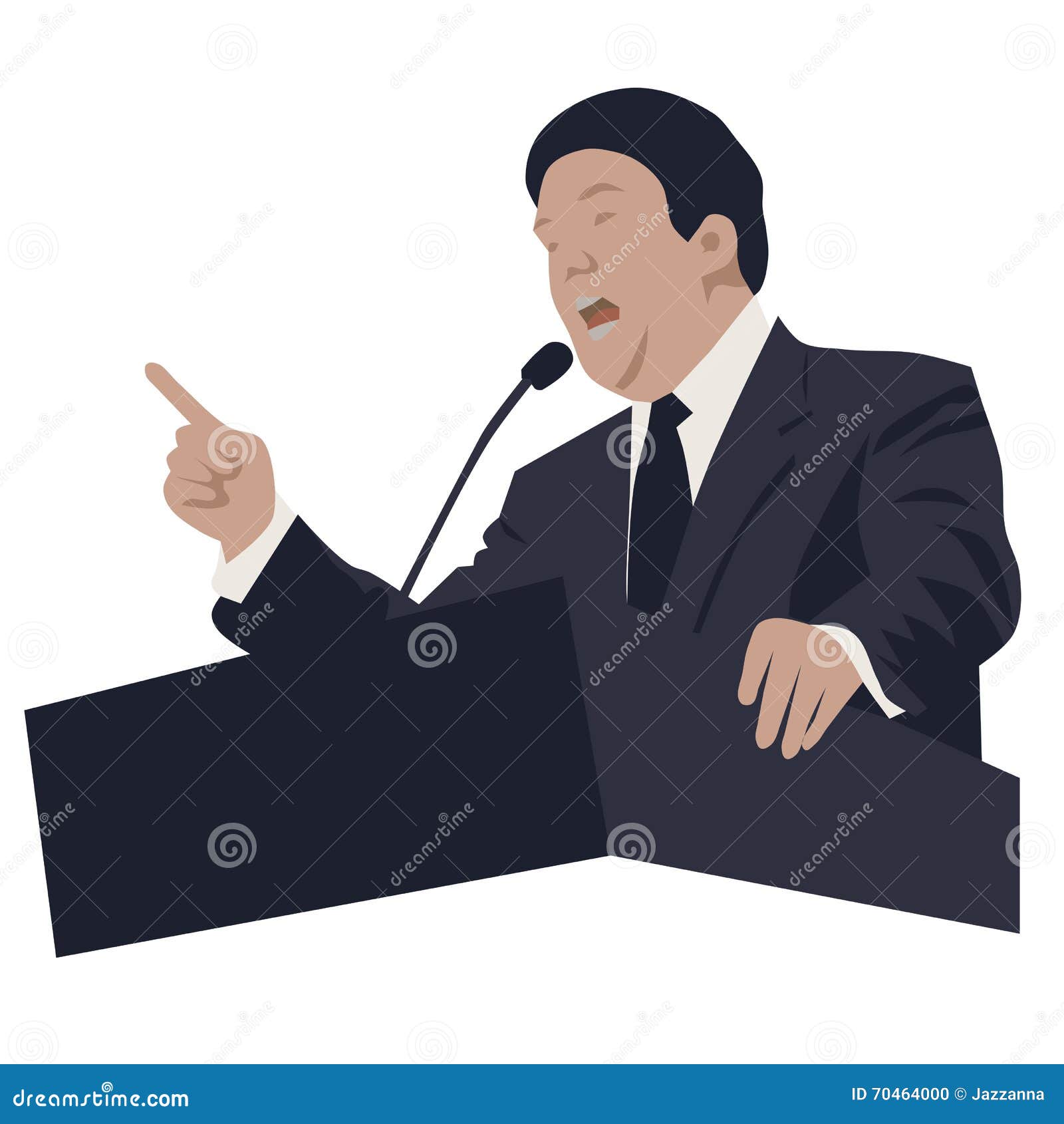 Político y locutor ilustración del vector. Ilustración de discurso ...