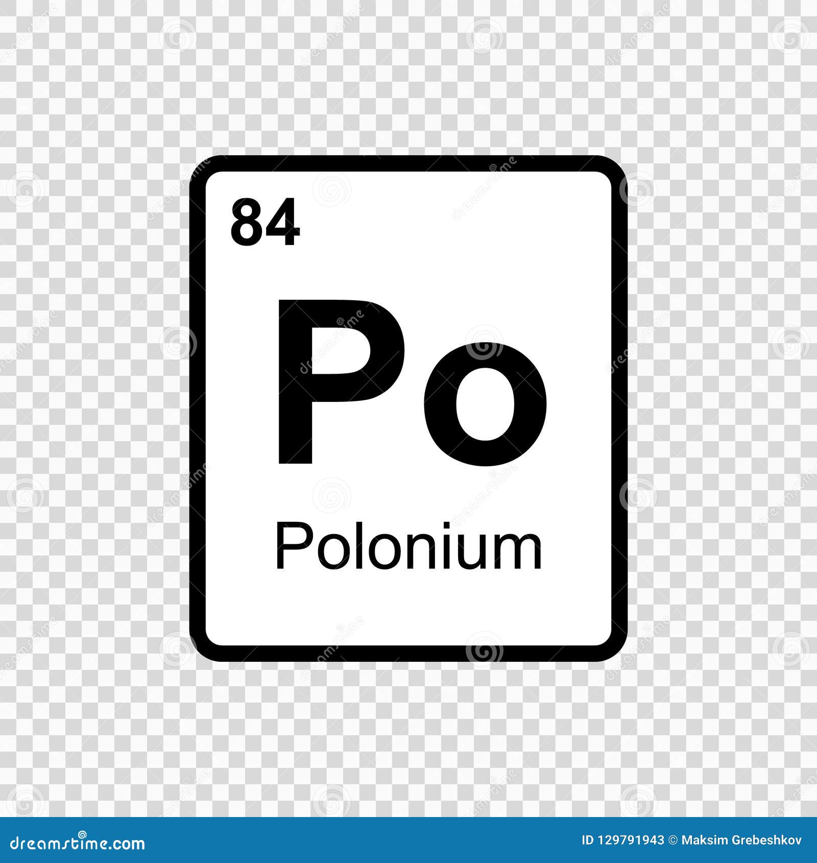 Polônio Do Elemento Químico Ilustração Stock - Ilustração de atômico ...