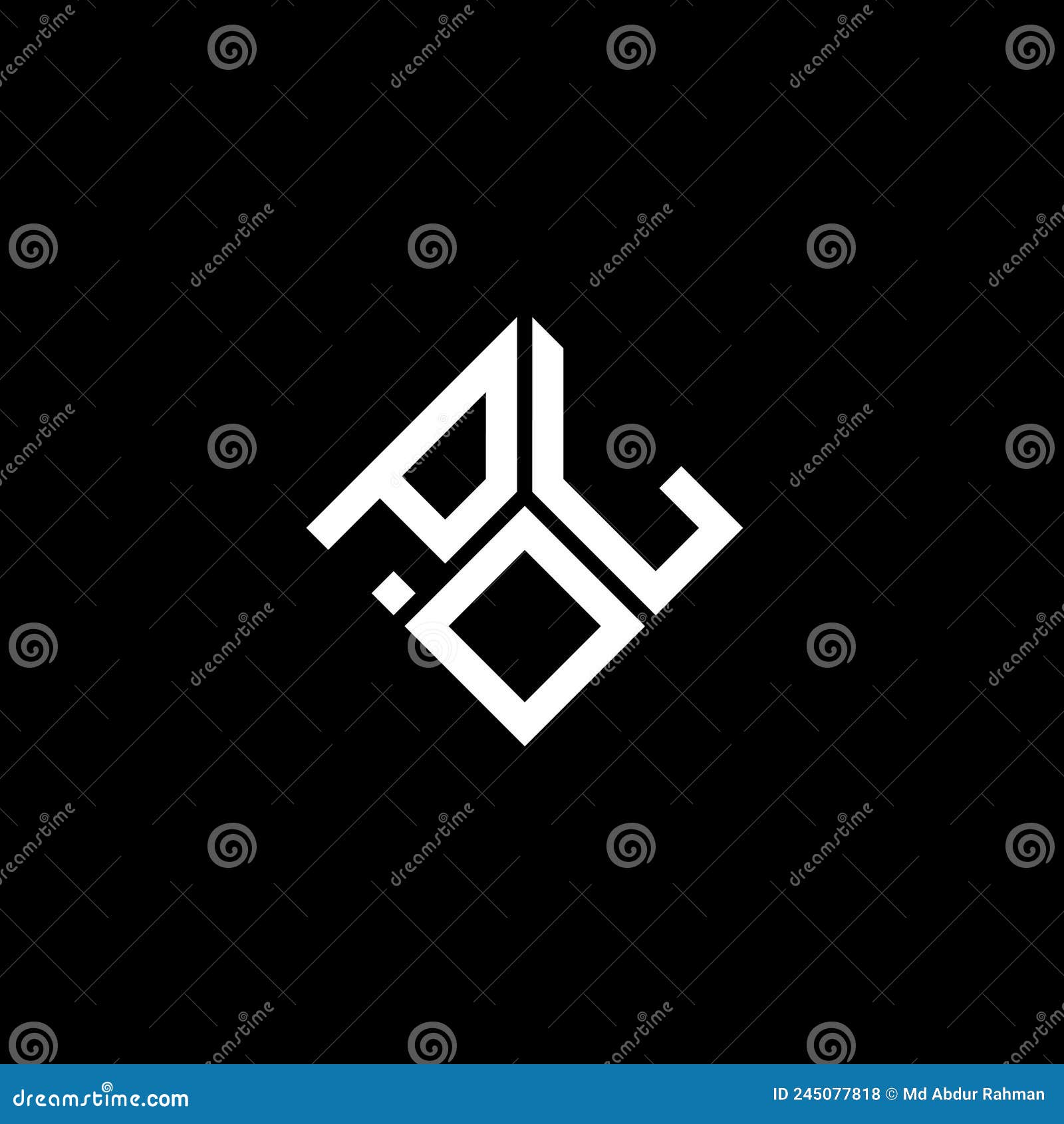 POL Letter Logo Design on Black Background. POL Creative Initials ...