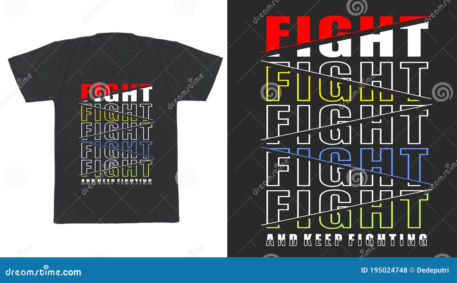 Fight and keep fighting stock vector. Illustration of graphic - 195024748