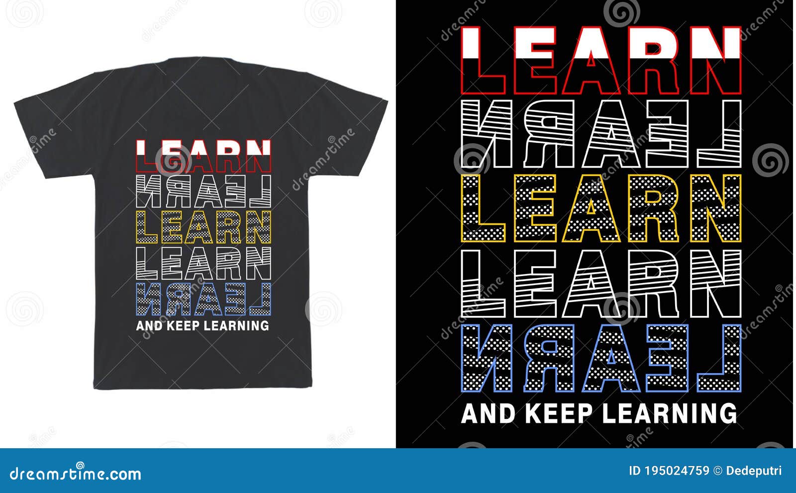 Learn and keep learning stock vector. Illustration of retro - 195024759