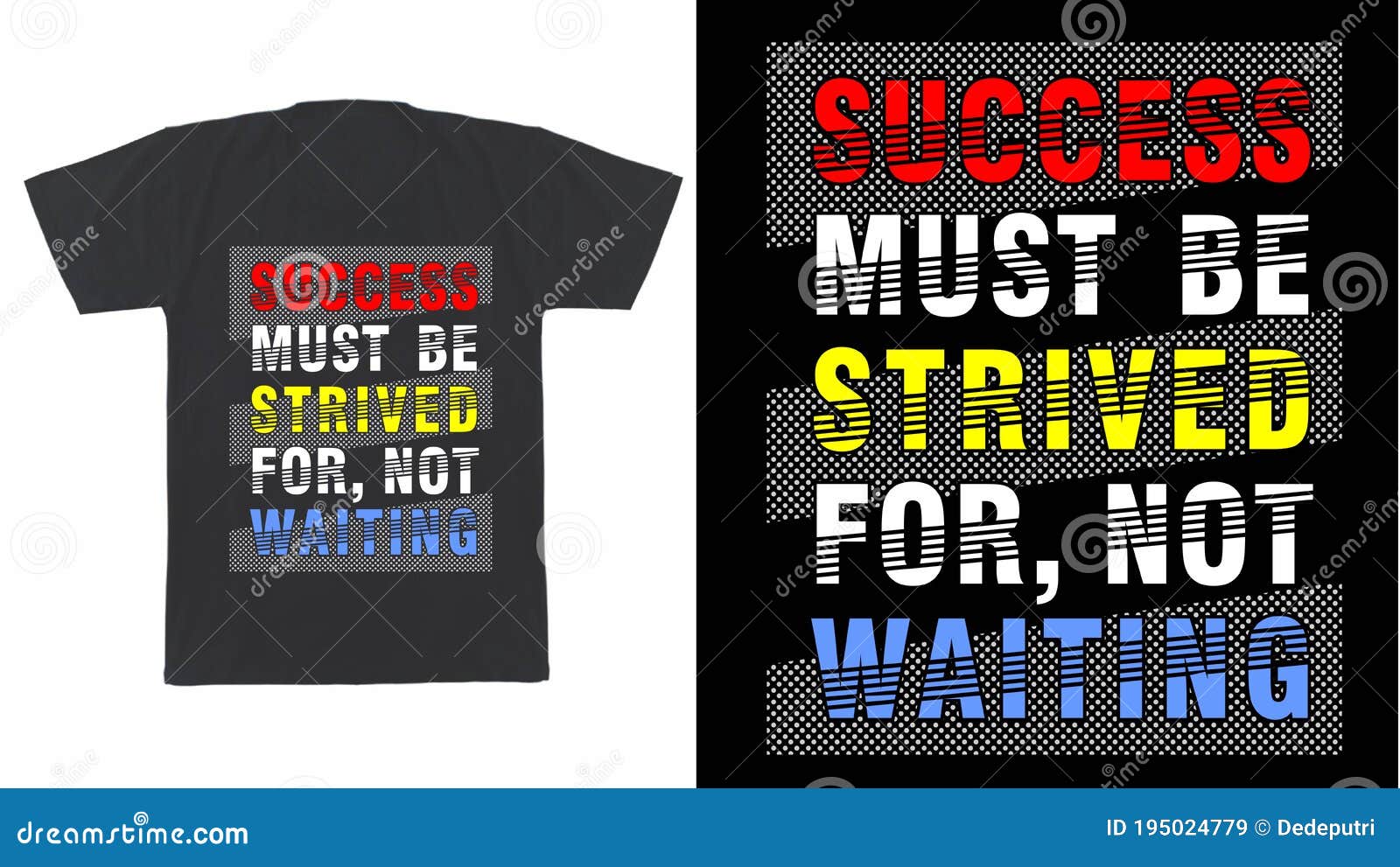 Success Must Be Strived for, Not Waiting Stock Vector - Illustration of ...