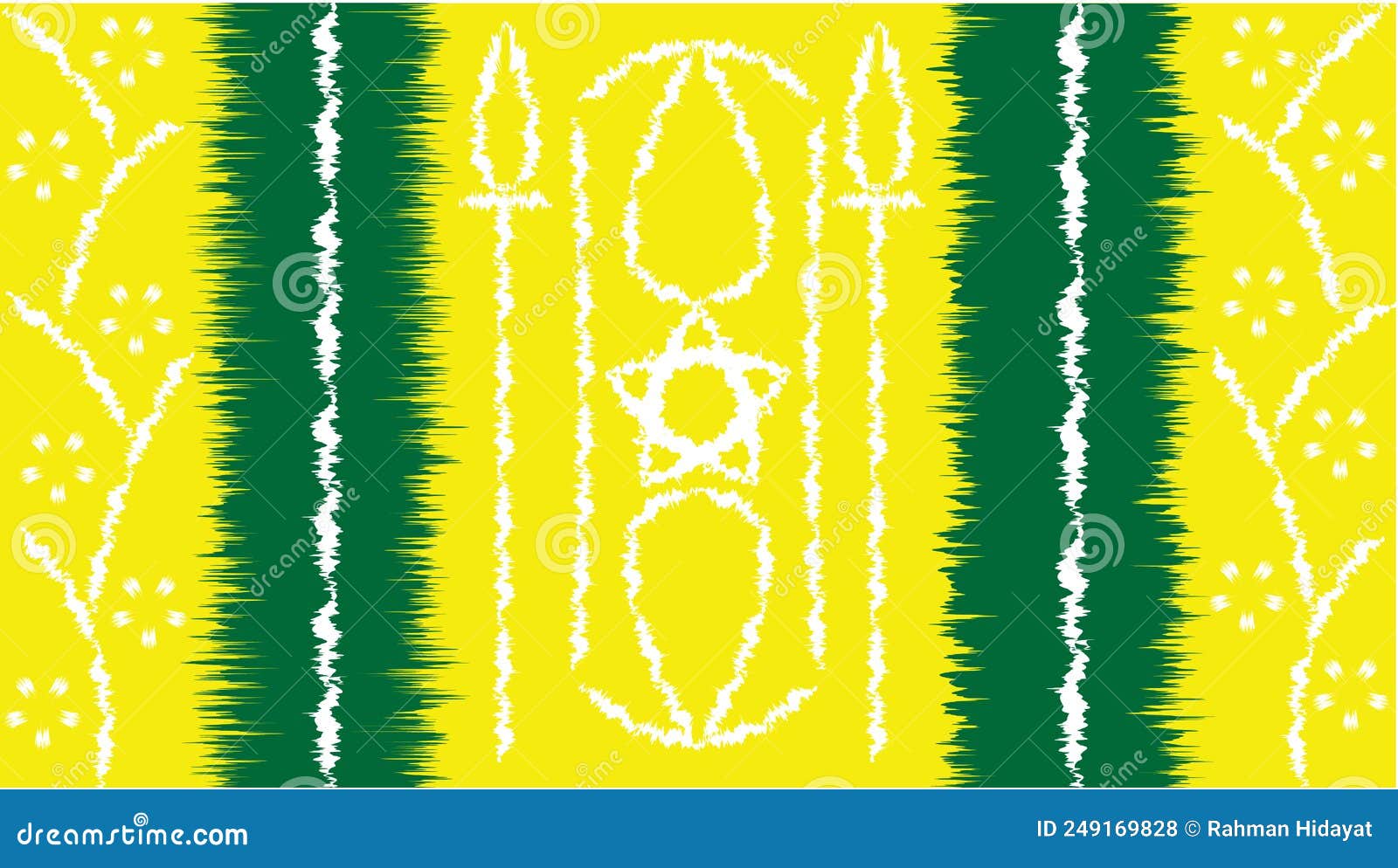 Fabric Kain Sasirangan Vector Typical Of The Banjar Tribe, Yellow And ...