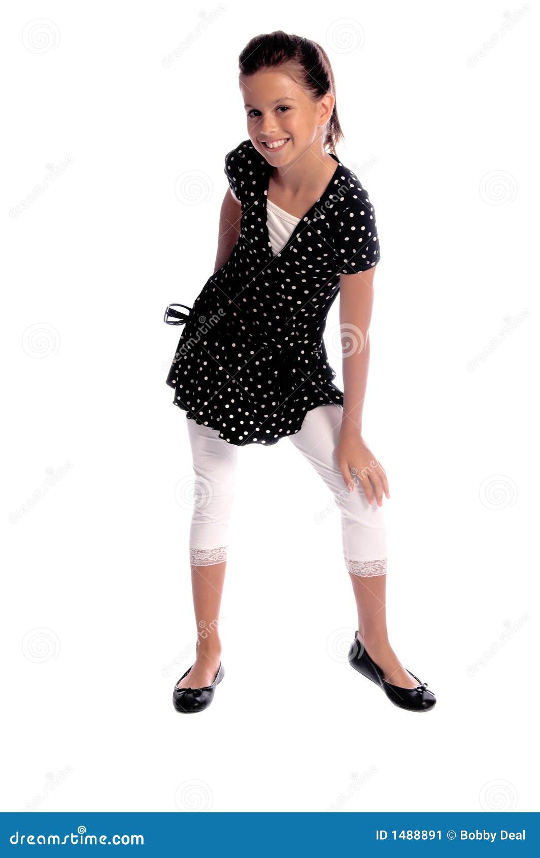 Polak Dot Girl stock image. Image of sunglasses, expression - 1488891