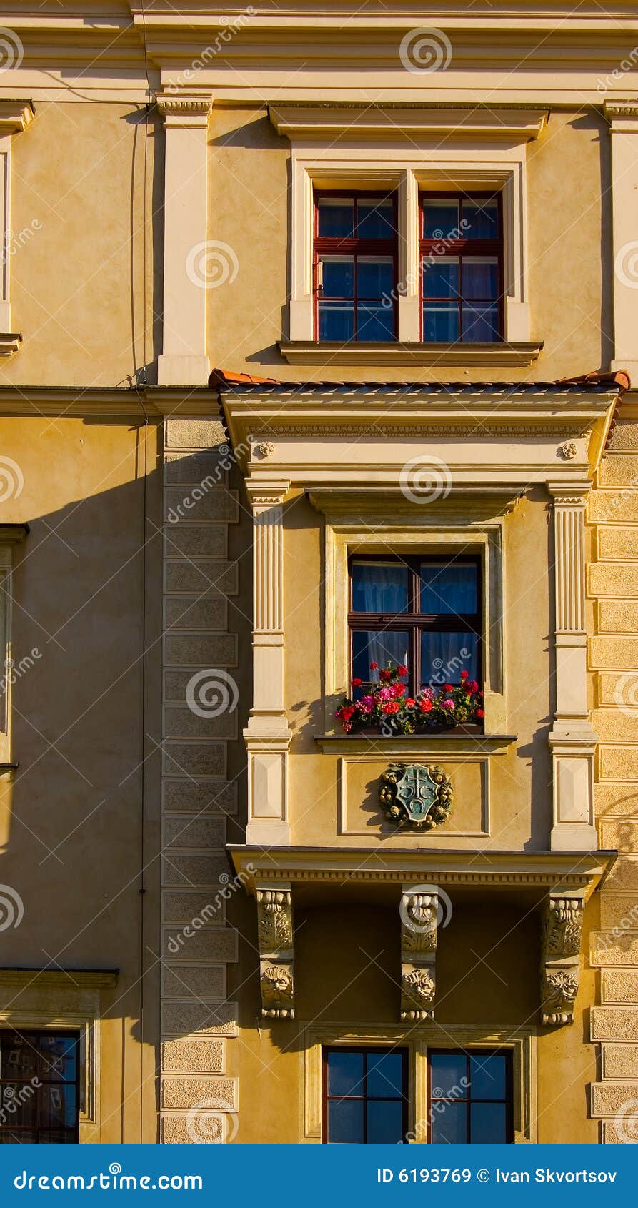 Poland ancient balcony stock image. Image of close, closed - 6193769