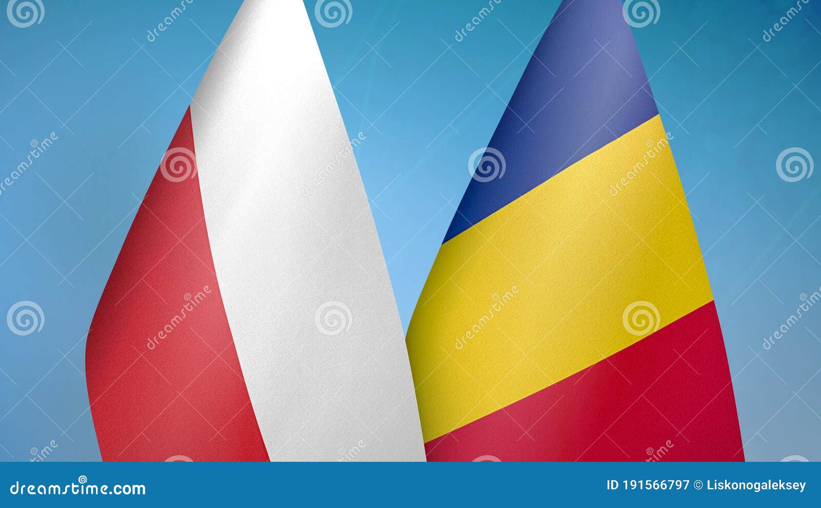Poland and Chad two flags stock illustration. Illustration of ...