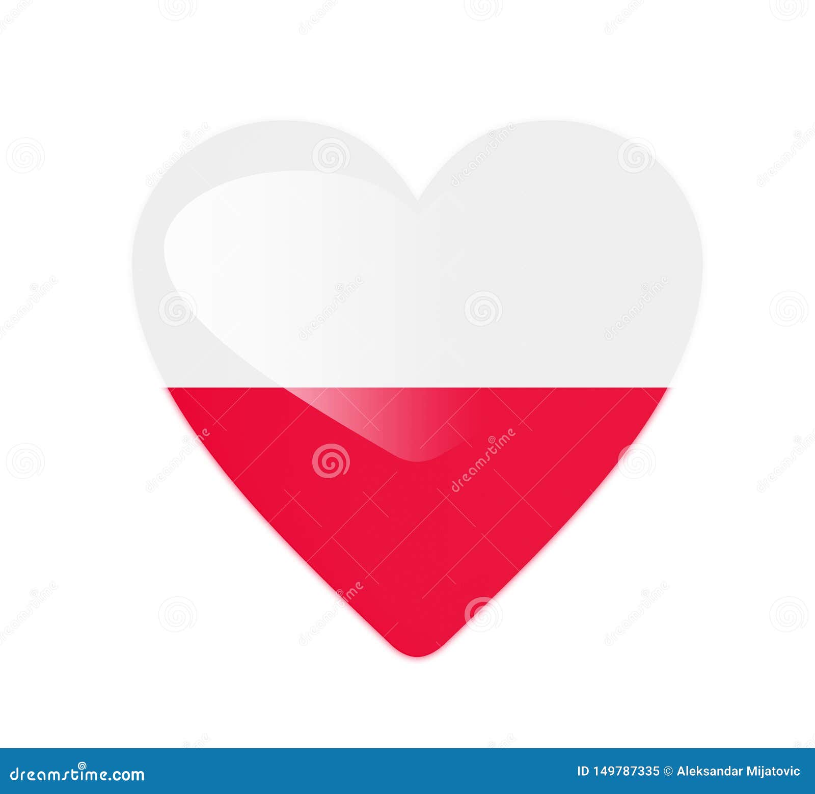 Poland 3D Heart Shaped Flag Stock Illustration - Illustration of ...