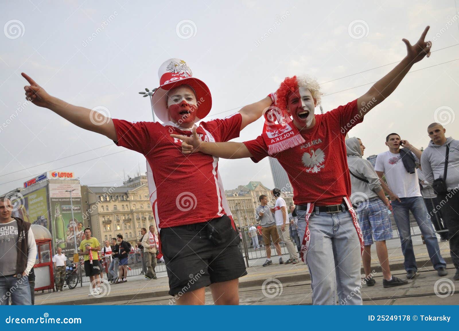 Poland fans at EURO 2012 editorial stock photo. Image of entertainment ...
