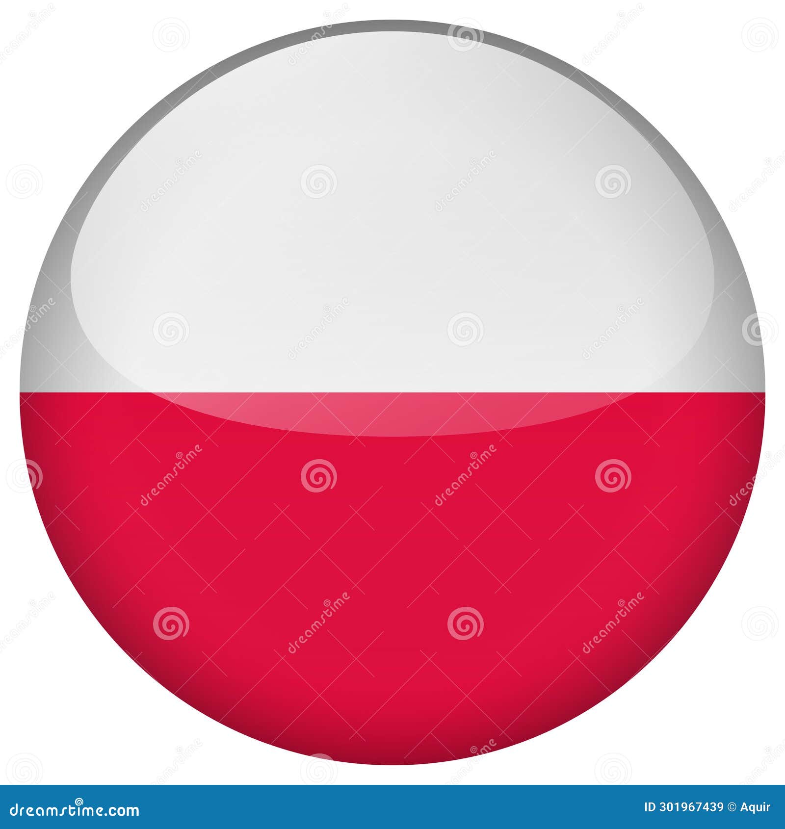 Poland flag button stock vector. Illustration of vector - 301967439