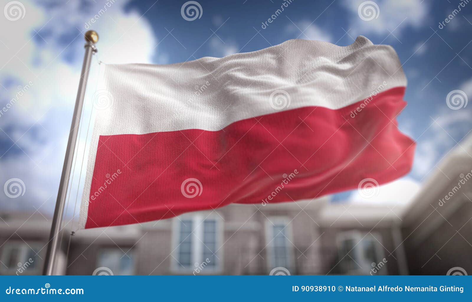 Flag Of Poland At Old, Damaged Wall With A Polska Walczaca Sign On It ...
