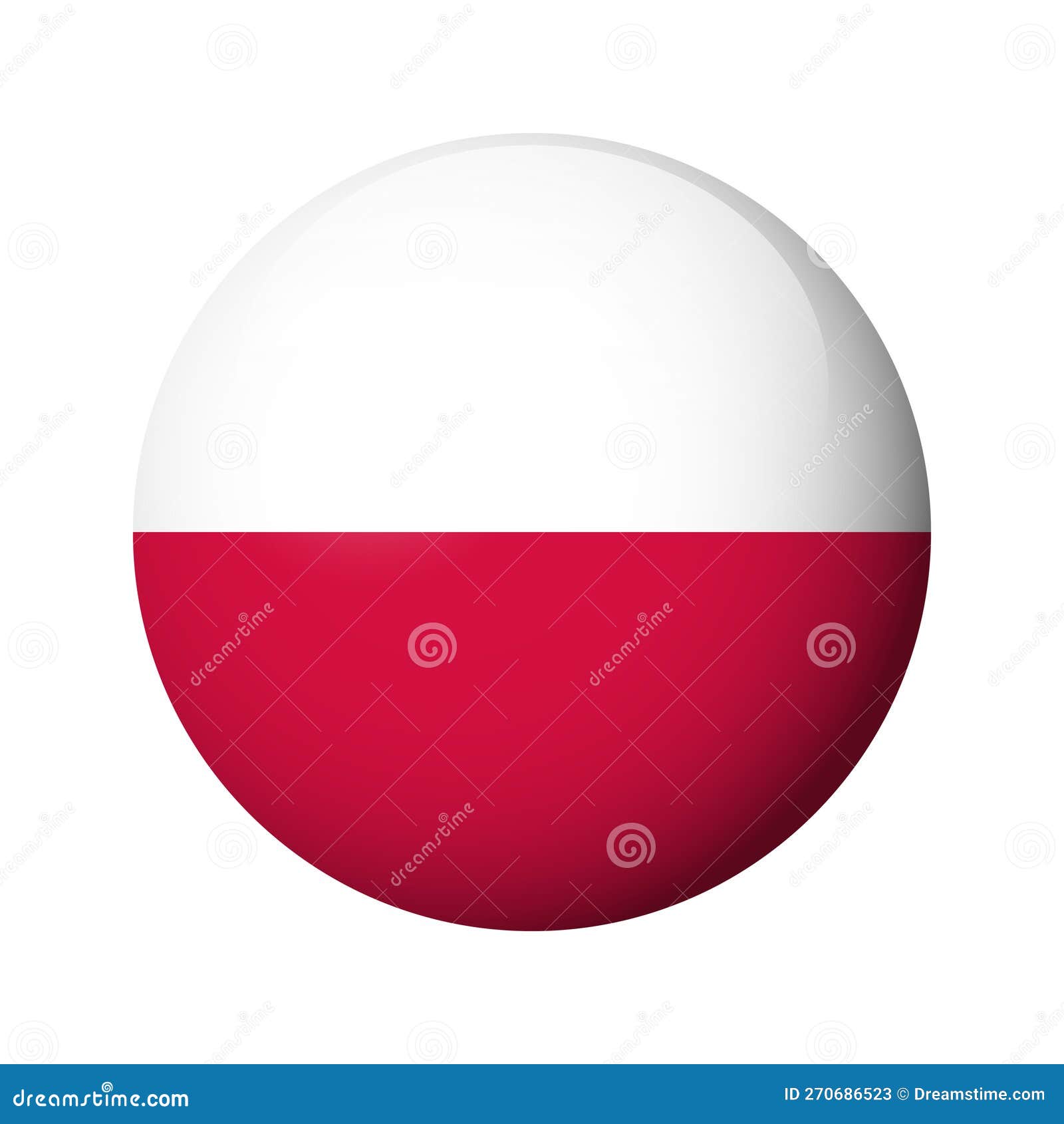 Glossy Circle Badge Flag of Poland Stock Vector - Illustration of icon ...