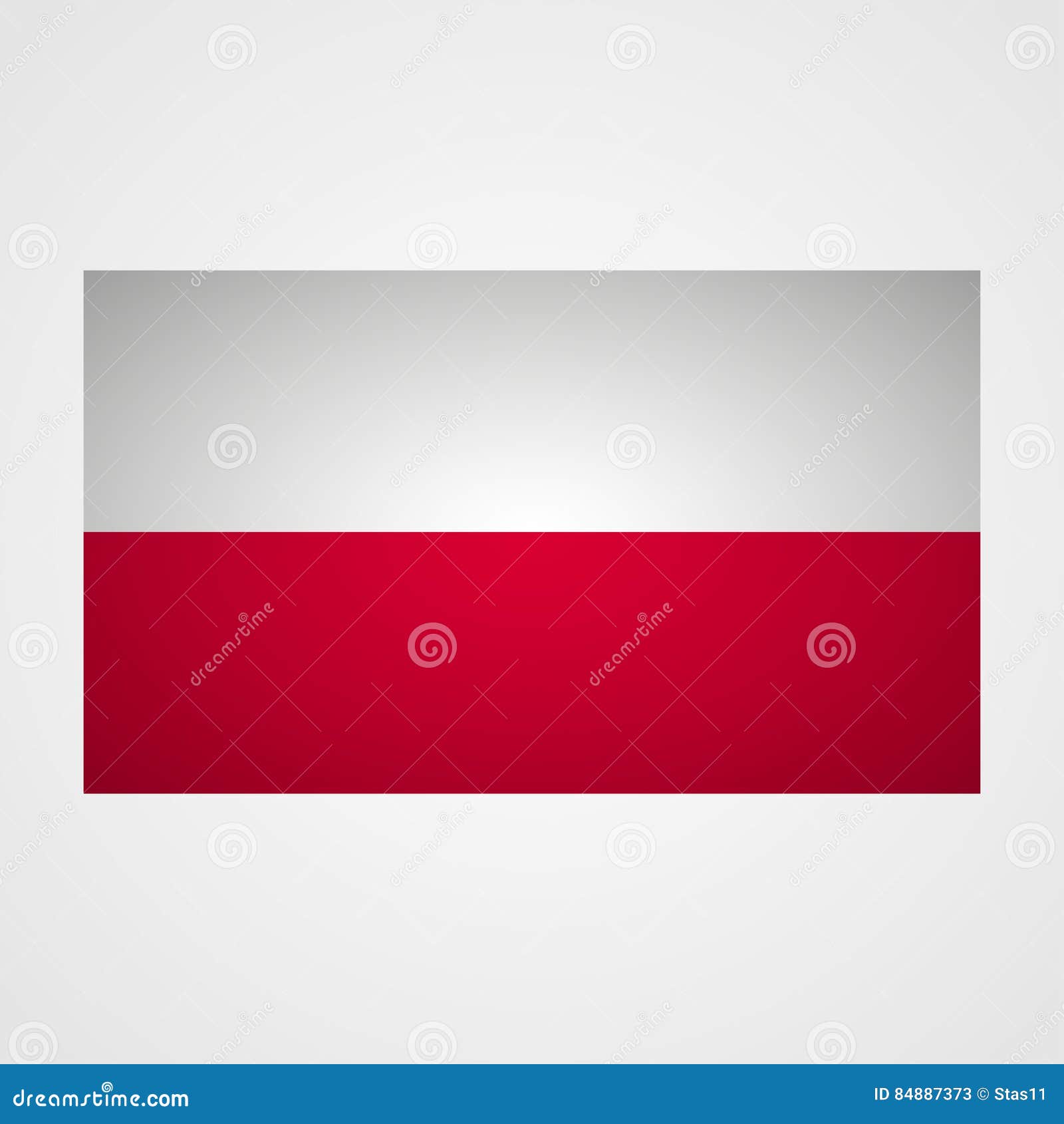 Poland Flag on a Gray Background. Vector Illustration Stock ...