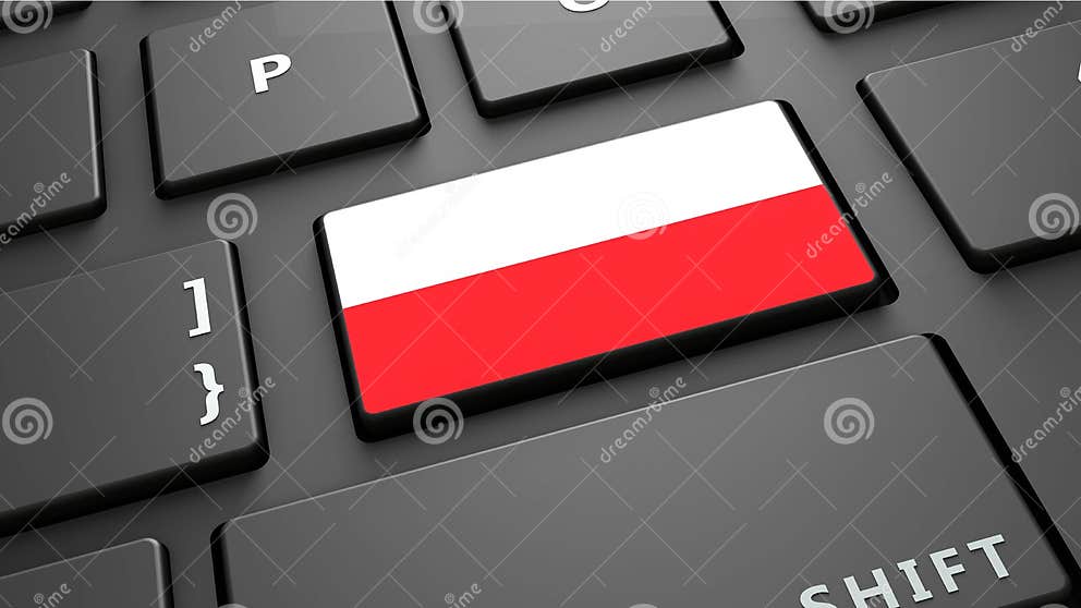 Poland Flag Keyboard Enter Button Stock Illustration - Illustration of ...