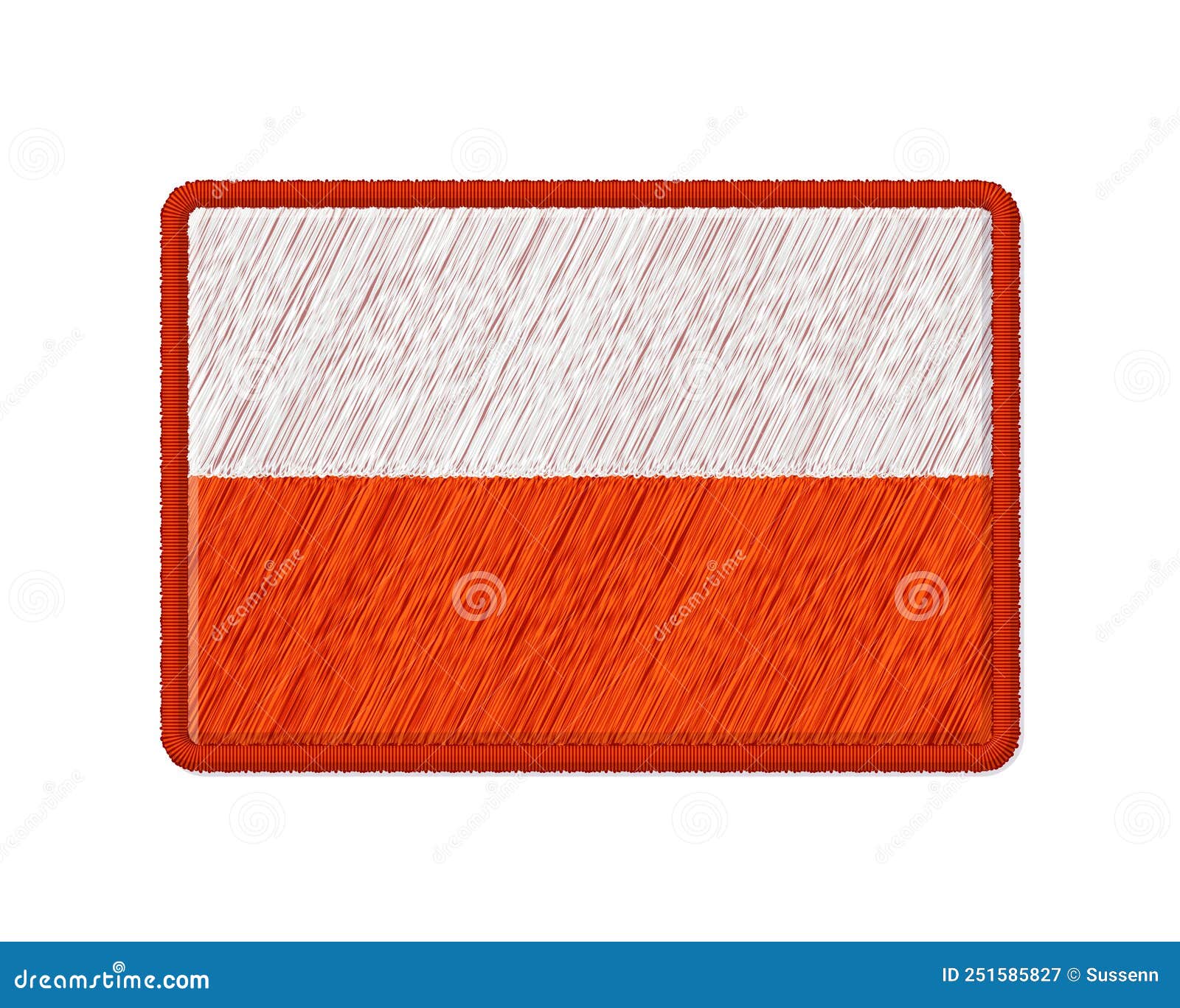Poland Flag Patch stock vector. Illustration of embroidery - 251585827