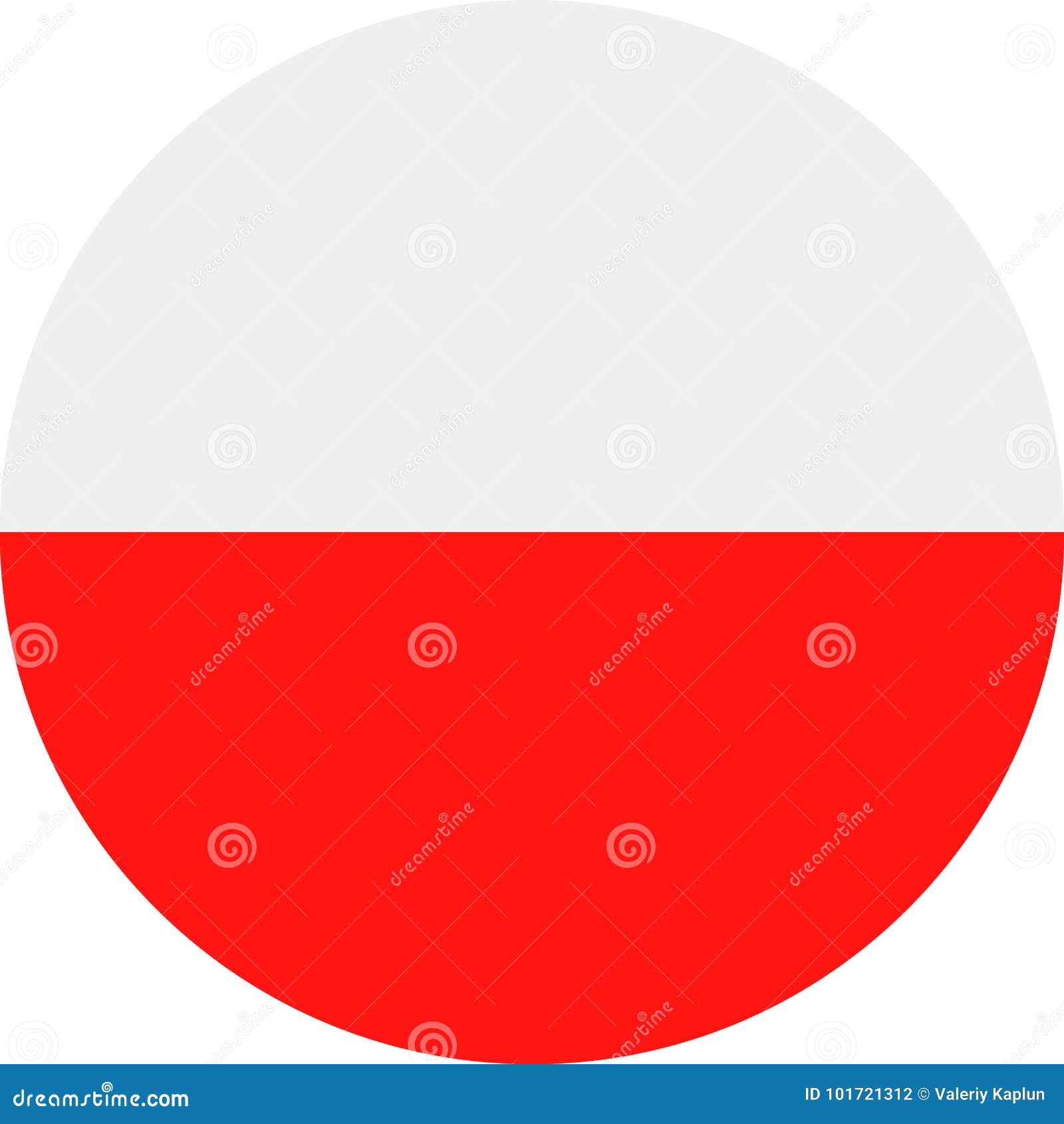 Poland Flag Vector Round Flat Icon Stock Illustration - Illustration of ...