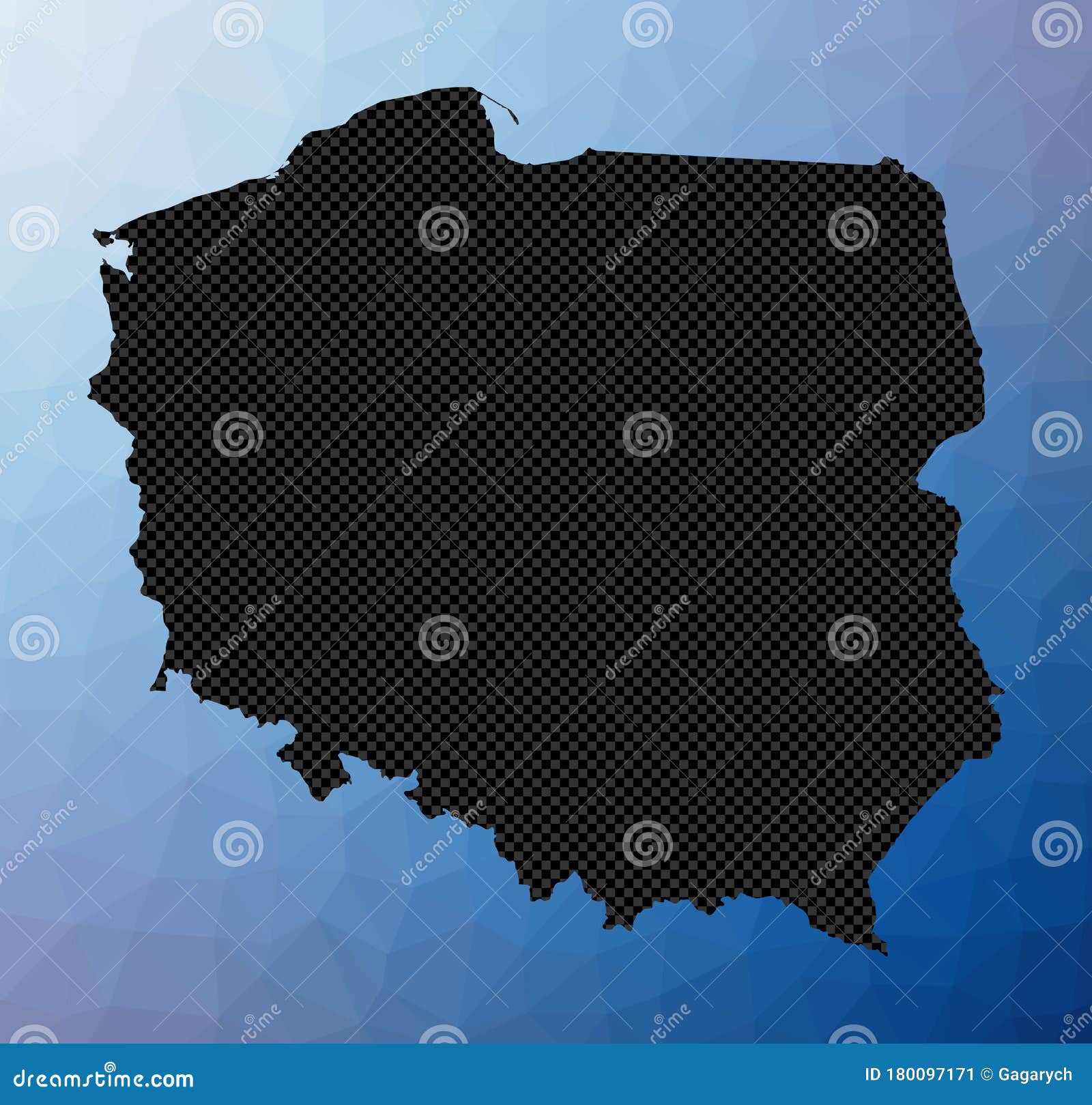 Poland geometric map. stock vector. Illustration of cartography - 180097171