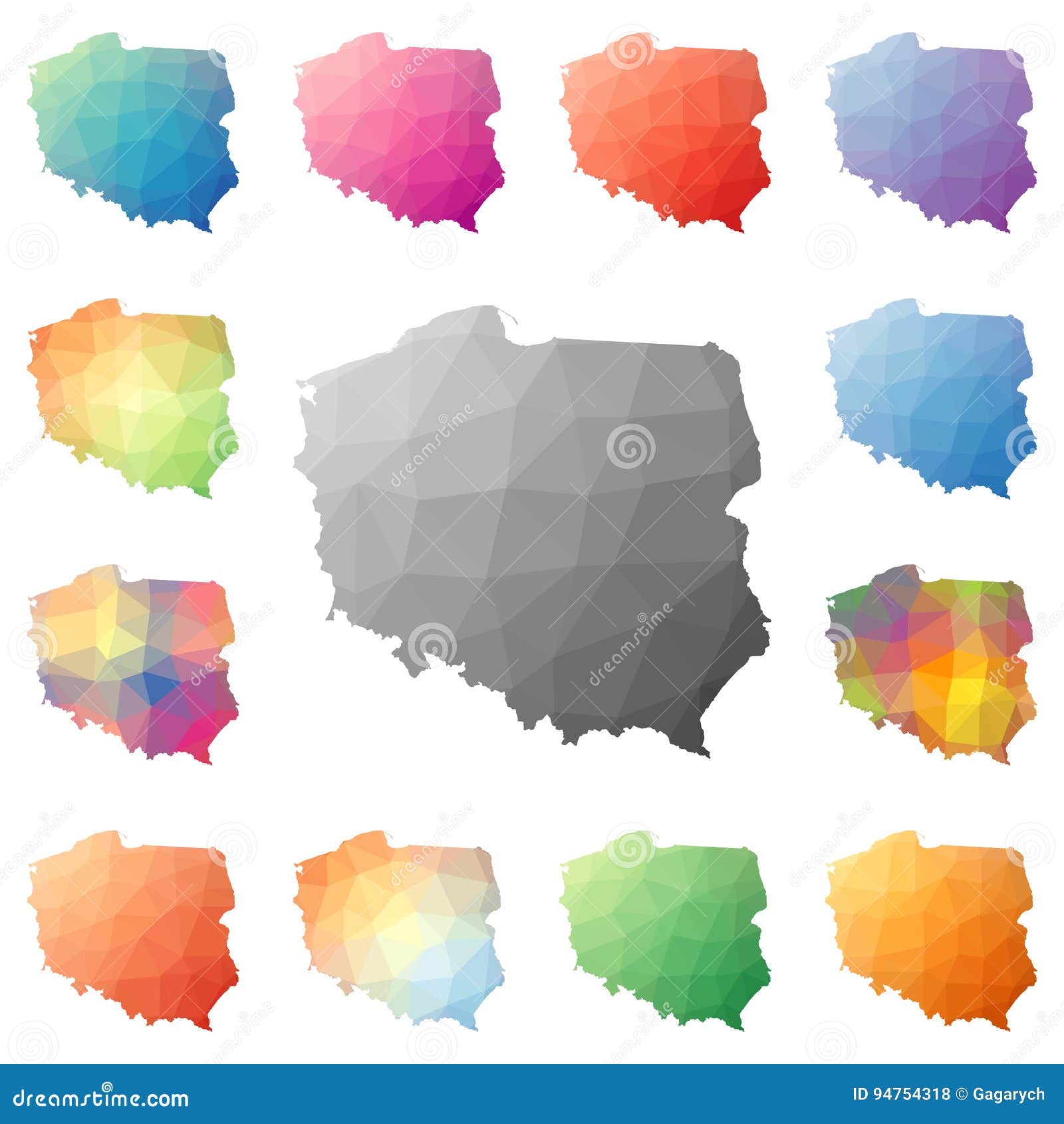 Poland Geometric Polygonal, Mosaic Style Maps. Stock Vector ... Poland Geometric Polygonal, Mosaic Style Maps. Stock Vector ...