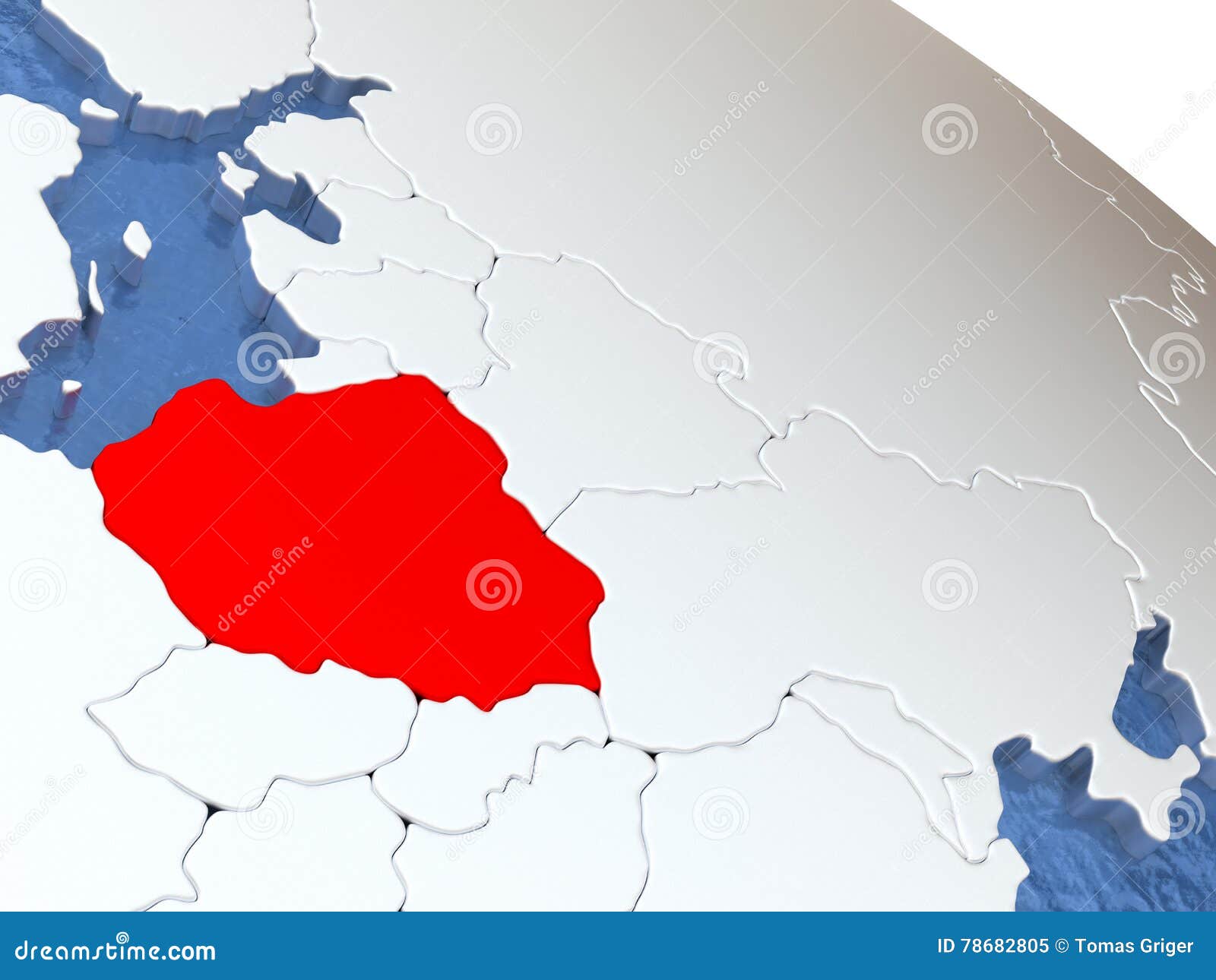 Poland on globe stock illustration. Illustration of polak - 78682805
