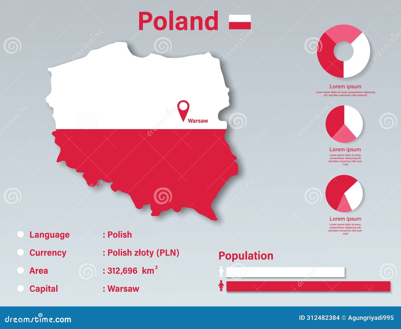 Poland Infographic Map Vector Illustration. | CartoonDealer.com #126266153