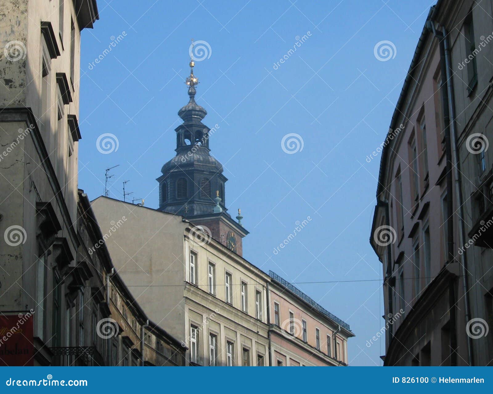 Poland Krakow Streets stock photo. Image of mist, white - 826100