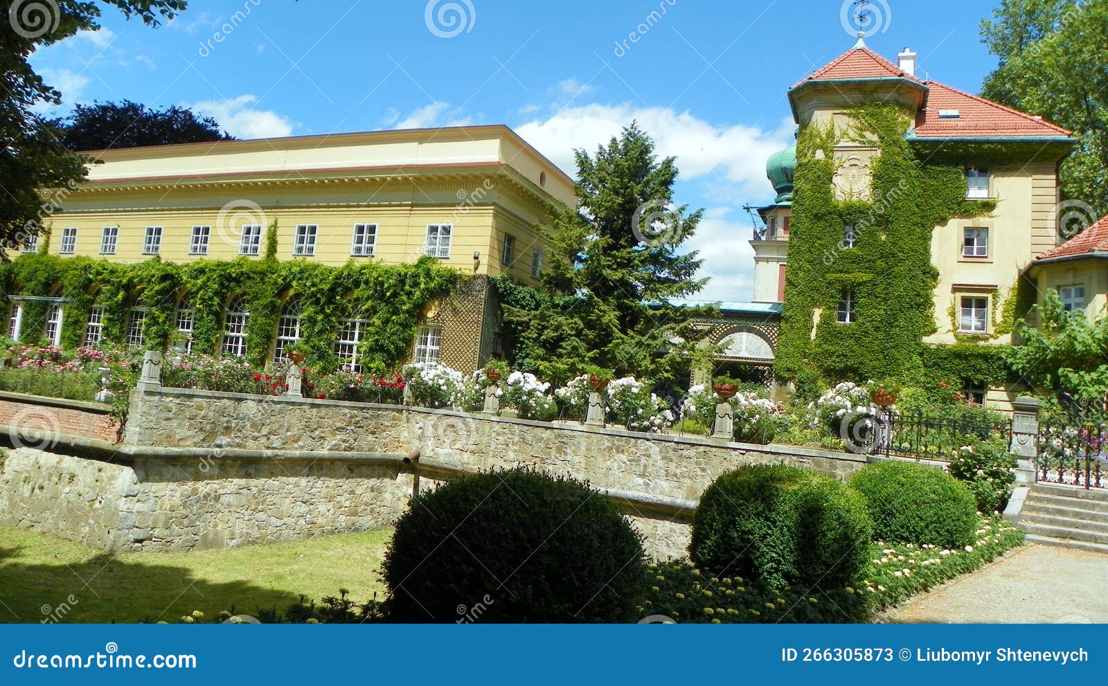 Poland, Lancut, the Palace of Count Potocki Stock Image - Image of lawn ...