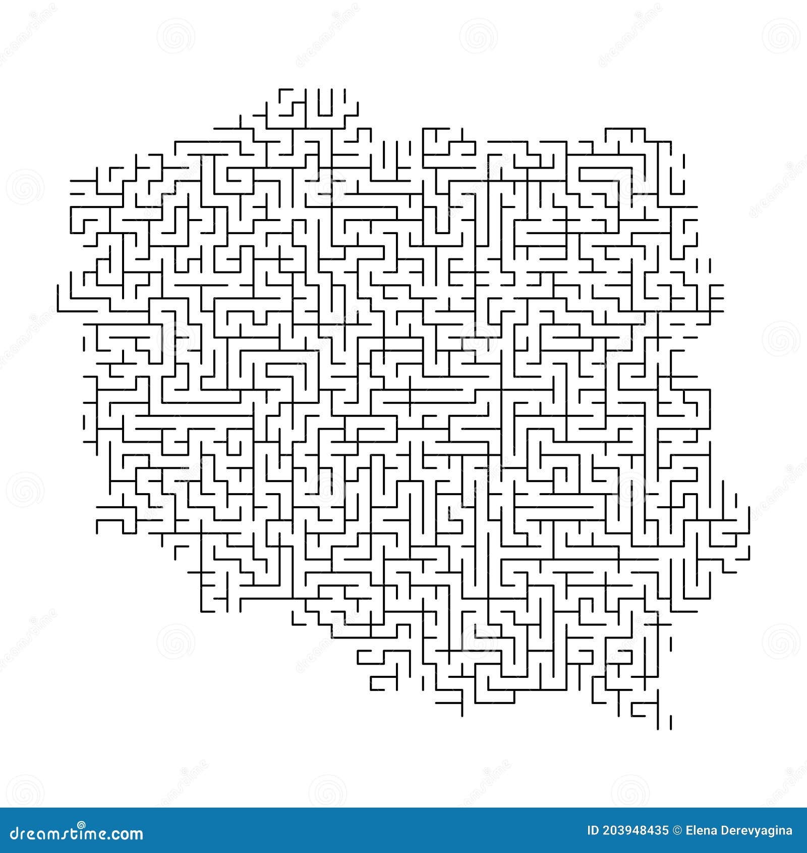 Poland Map from Black Pattern of the Maze Grid. Vector Illustration ...