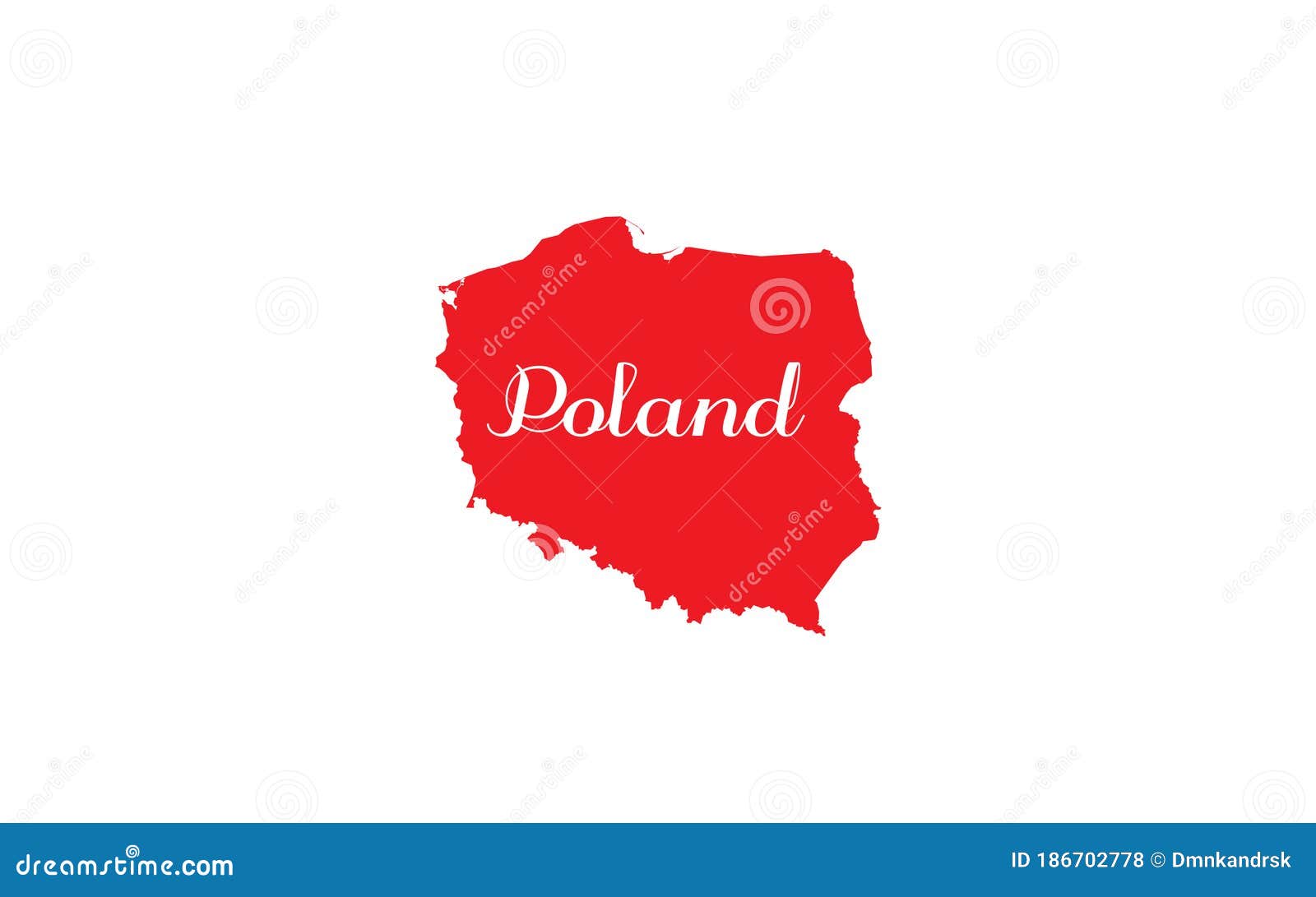 Poland Map Country Shape Map Stock Vector - Illustration of national, patterns: 186702778