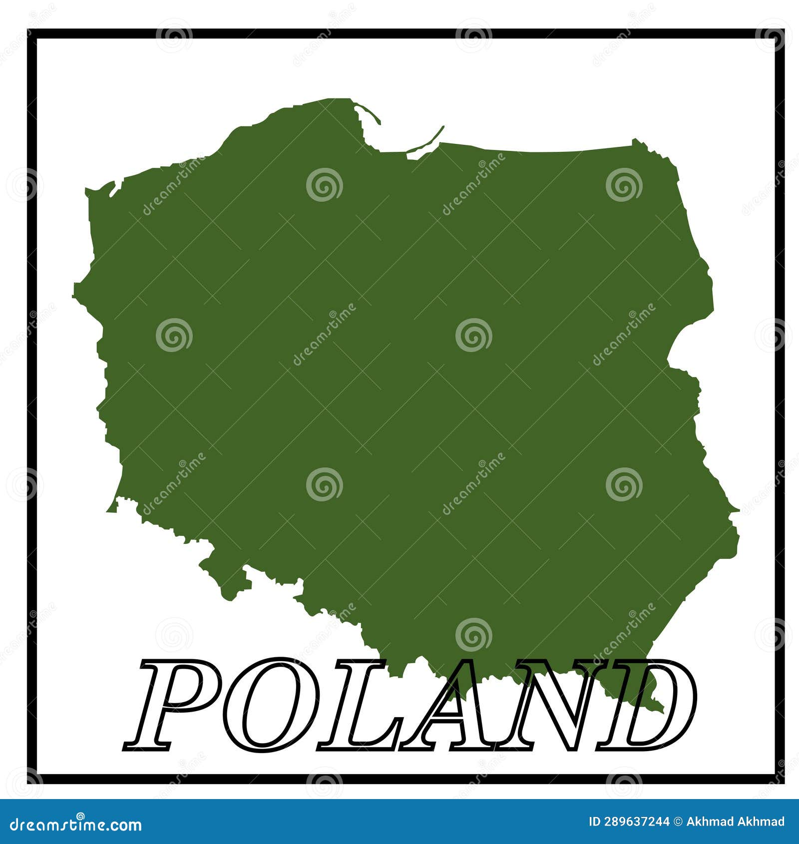 Poland map icon stock vector. Illustration of region - 289637244
