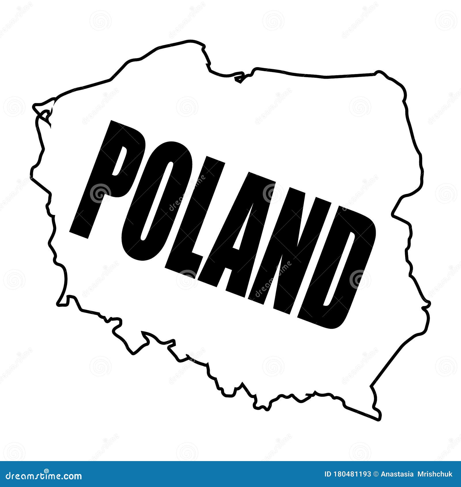 Poland Map Icon on a White Background Stock Illustration - Illustration ...