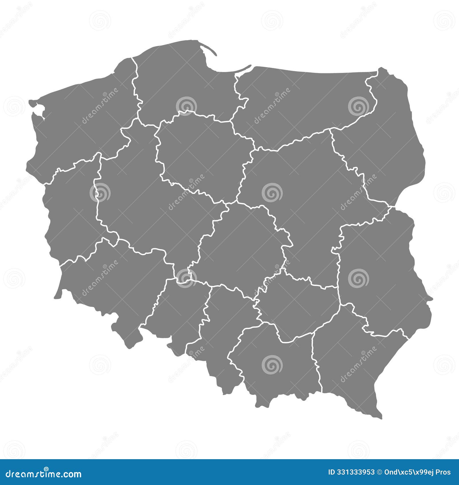 Poland Map Symbol Shape, Travel Web Flat Concept Icon Vector ...