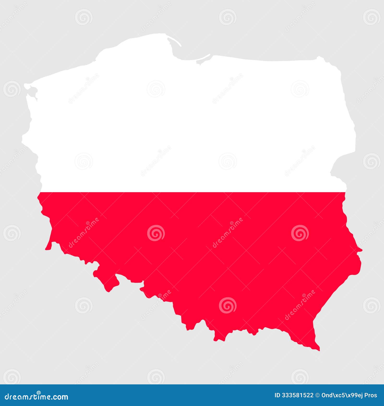 Poland Map Symbol Shape, Travel Web Flat Concept Icon Vector ...