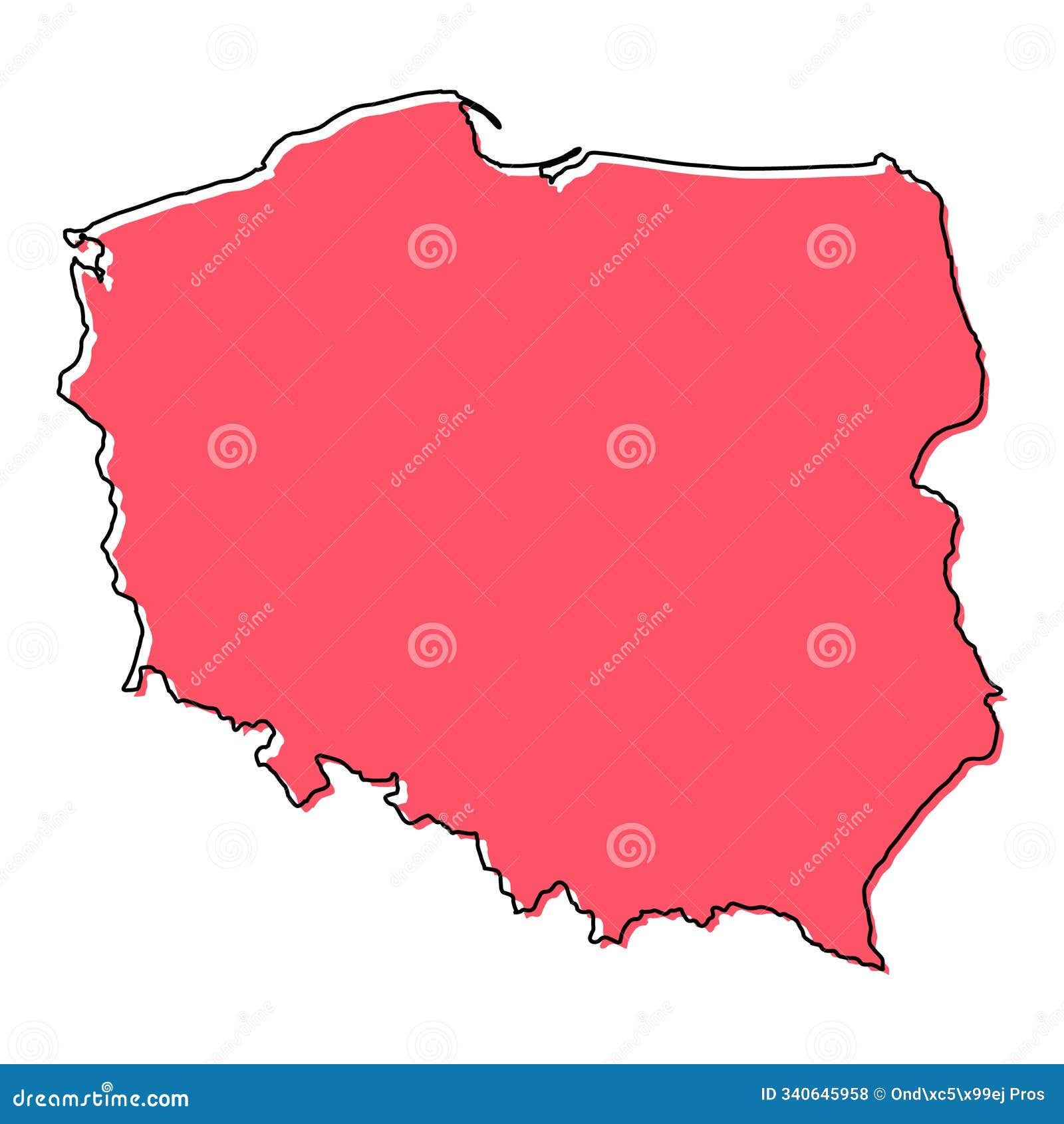 Poland Map Symbol Shape, Travel Web Flat Concept Icon Vector ...
