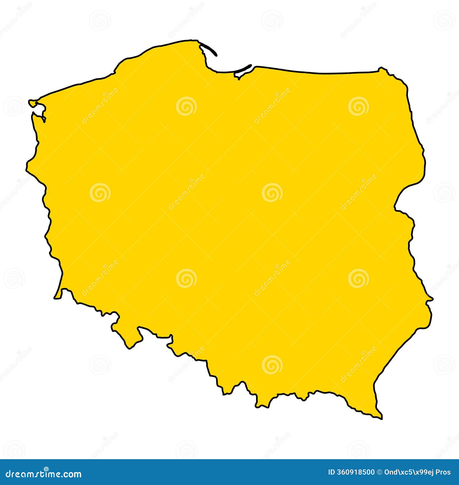 Poland Map Symbol Shape, Travel Web Flat Concept Icon Vector ...