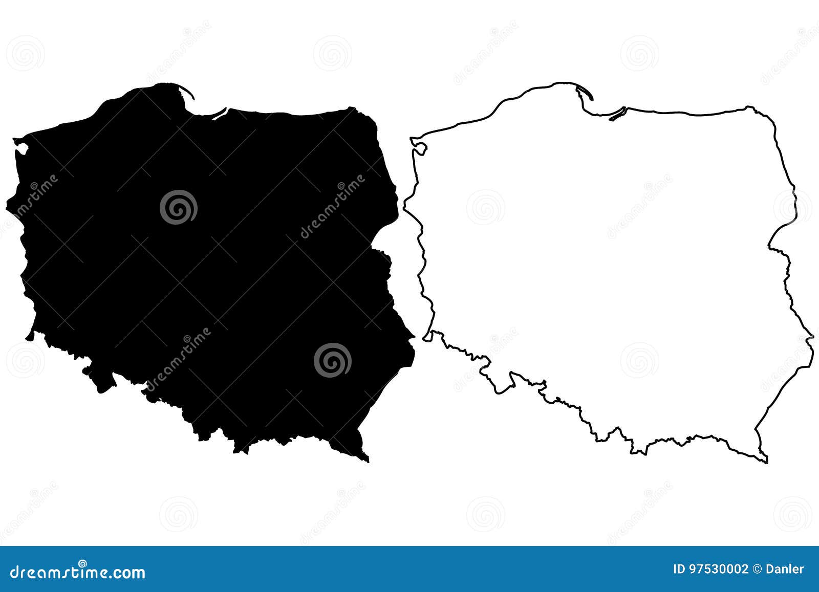 Poland map vector stock vector. Illustration of scribble - 97530002