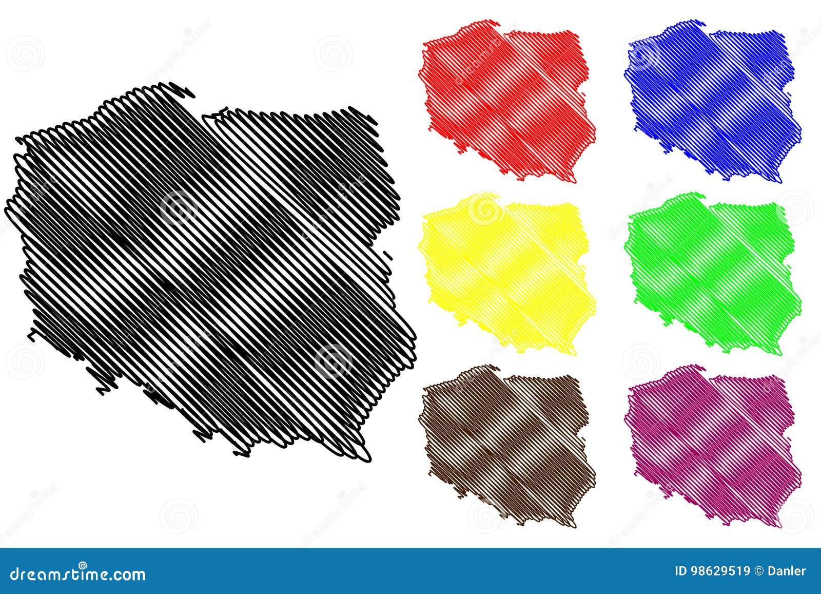 Poland map vector stock vector. Illustration of geographical - 98629519