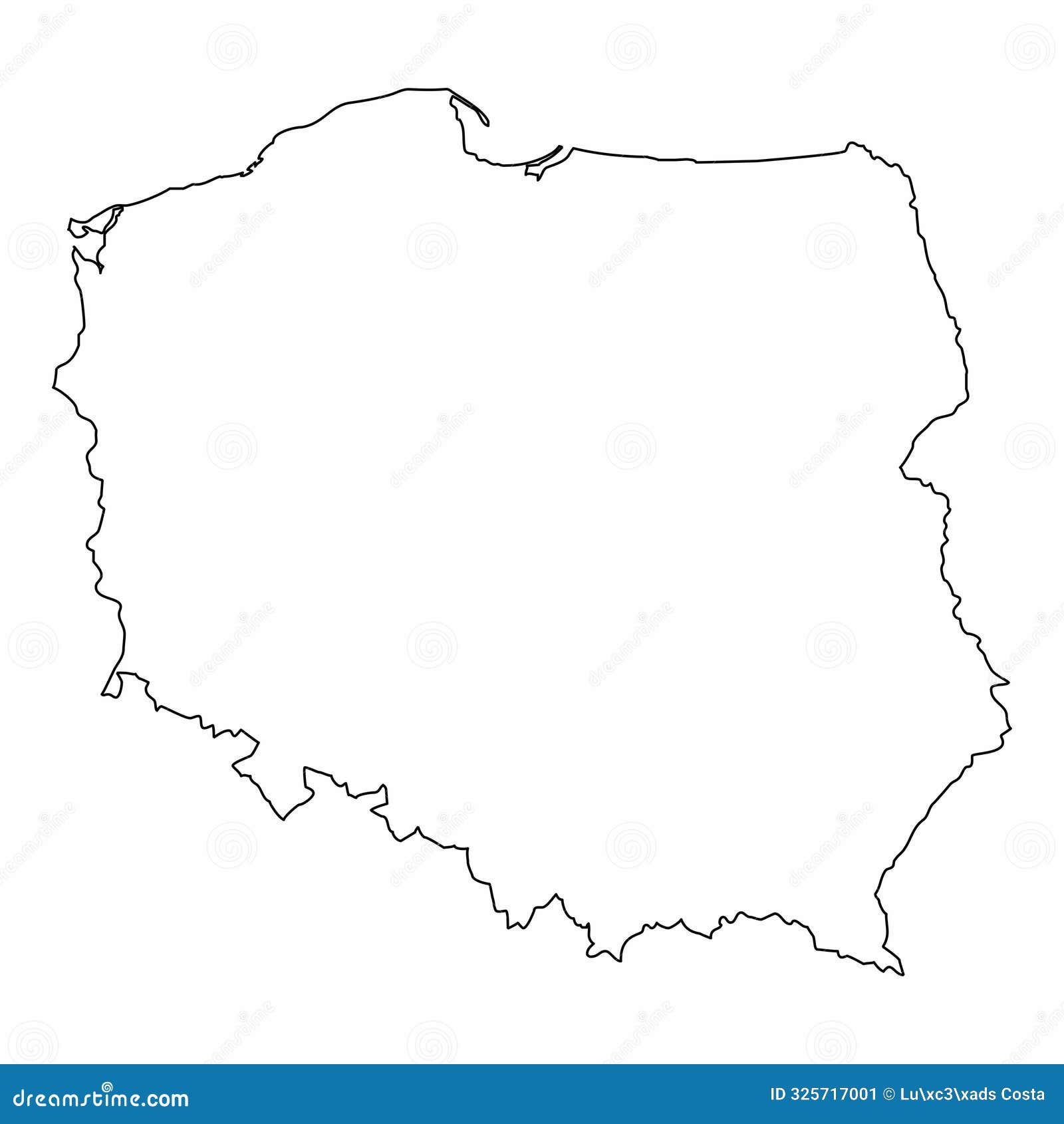 Poland - Outline Map Cartoon Vector | CartoonDealer.com #152811693
