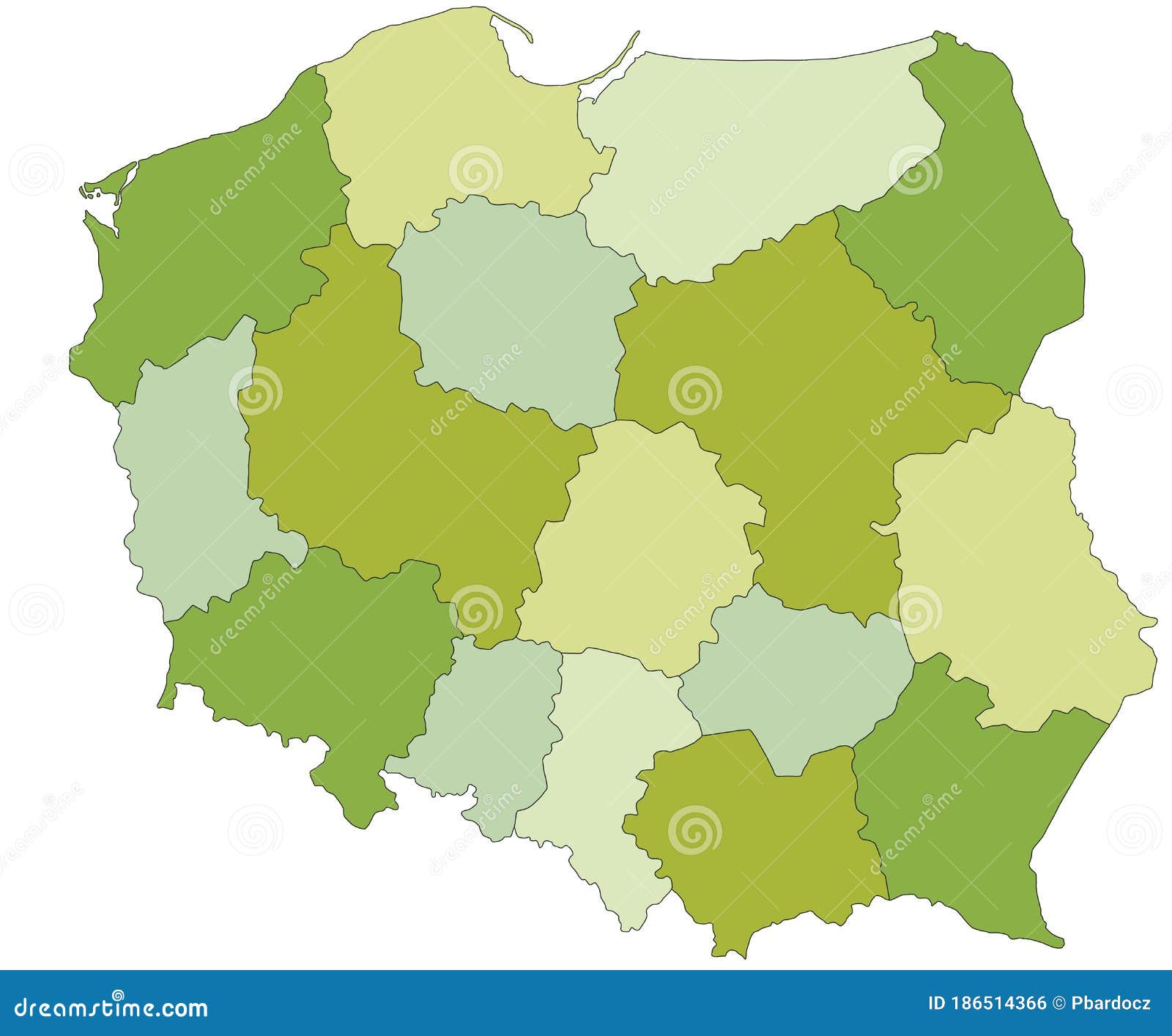 Highly Detailed Editable Political Map with Separated Layers. Poland ...