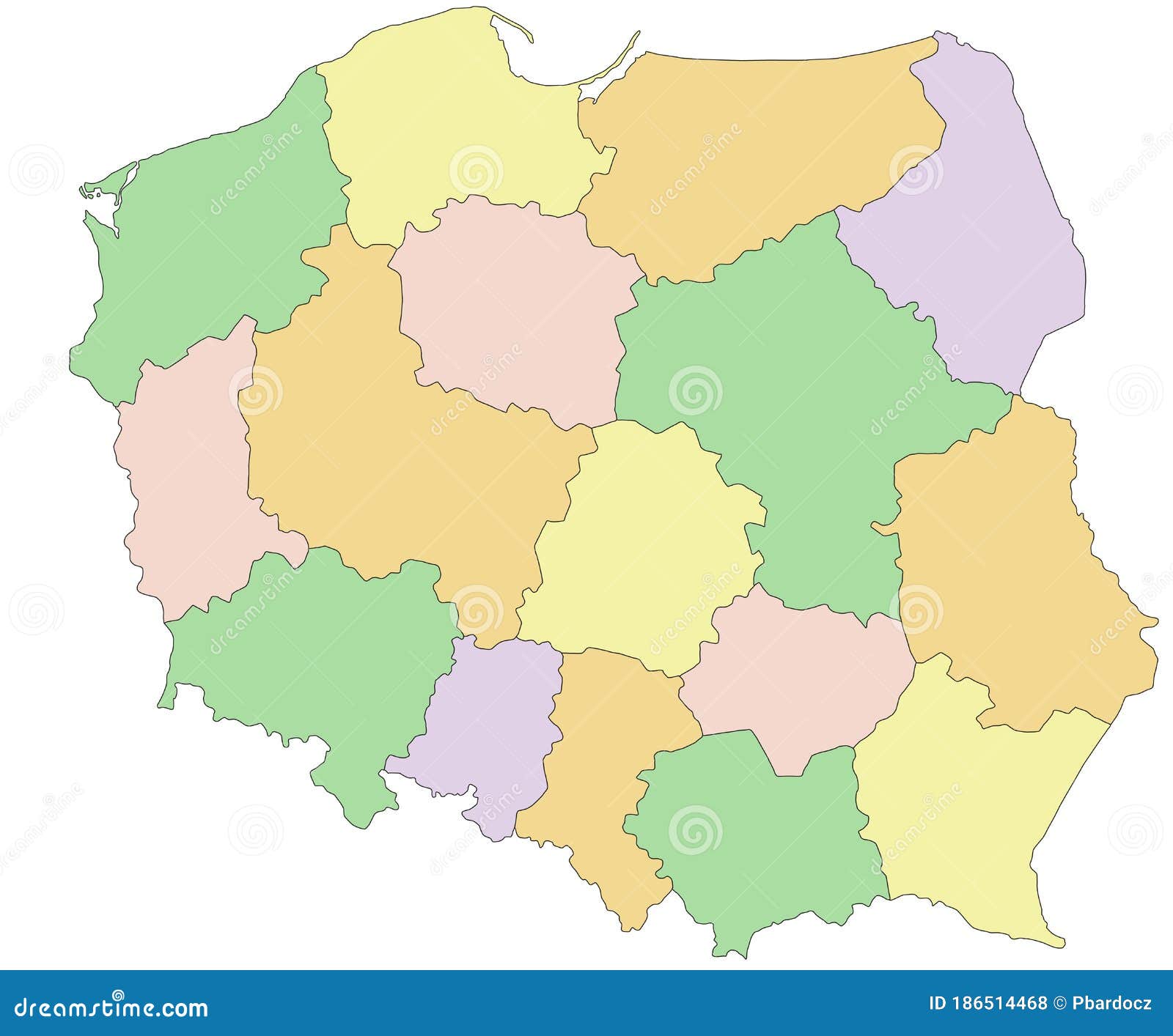 Poland - Highly Detailed Editable Political Map. Stock Vector ...