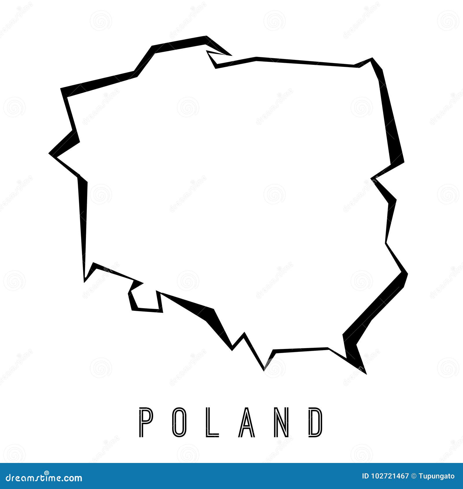 Poland polygonal map stock vector. Illustration of logo - 102721467